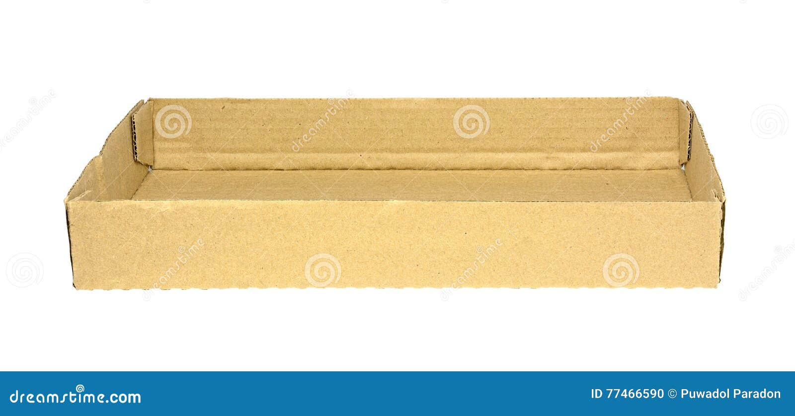 Empty Brown Paper Tray Isolated on White Stock Photo - Image of tray ...