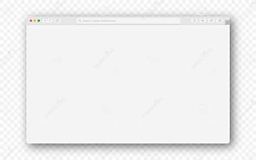 Empty Browser Window on Transparent Background. Empty Web Page Mockup with Toolbar Stock Vector ...