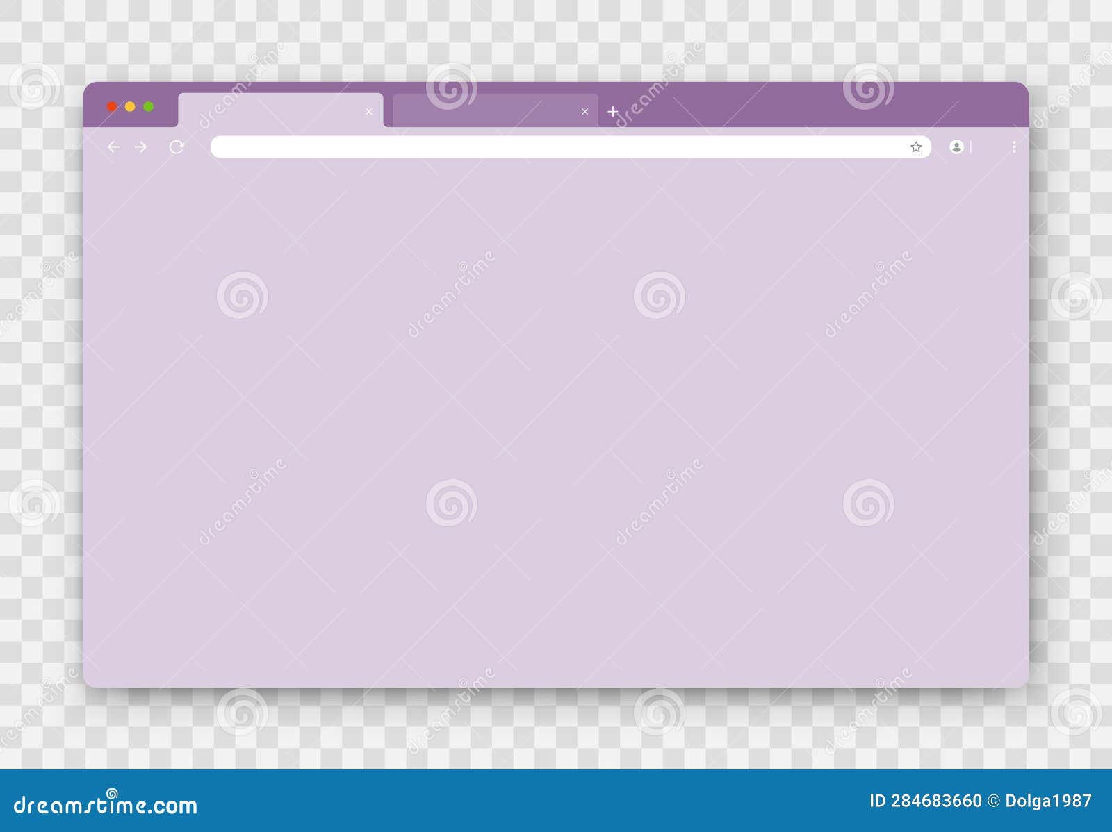 An Empty Browser Window on a Transparent Background. Stock Vector ...