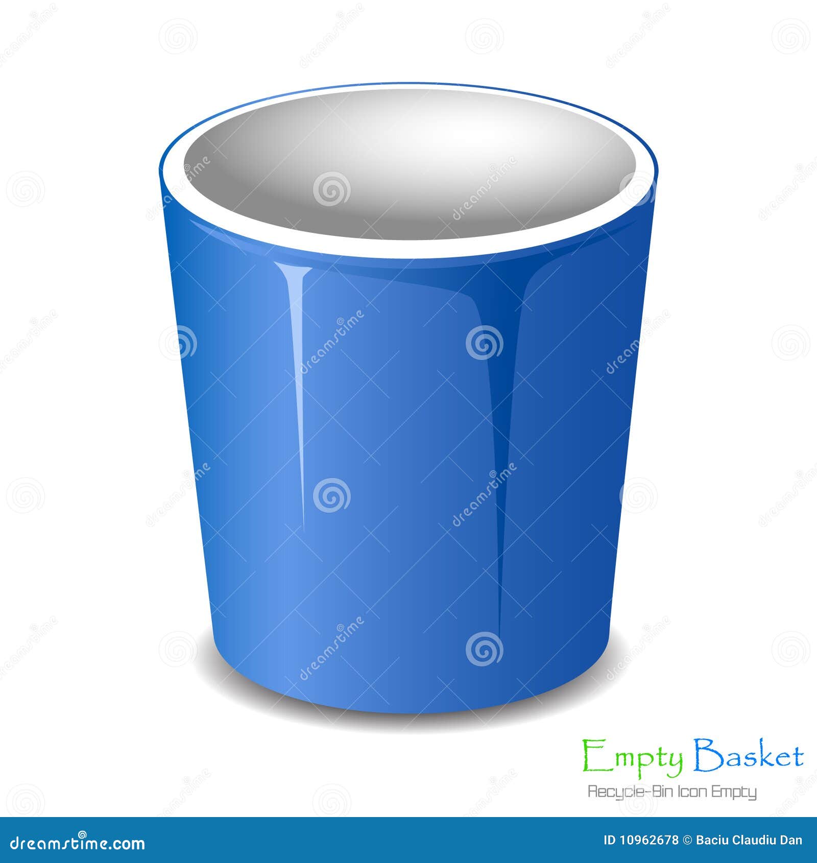 Empty Bucket Icon Isolated. Stock Vector - Illustration of container ...