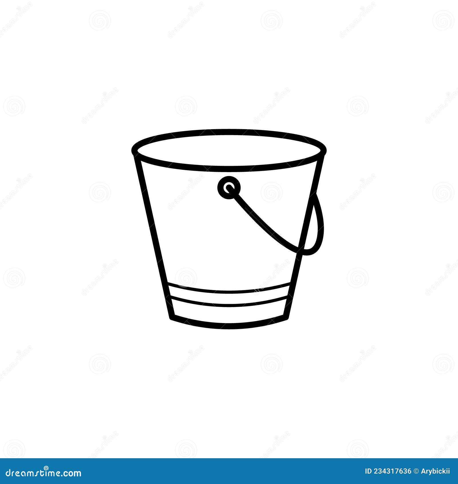Empty bucket icon. Vector stock vector. Illustration of paint - 234317636