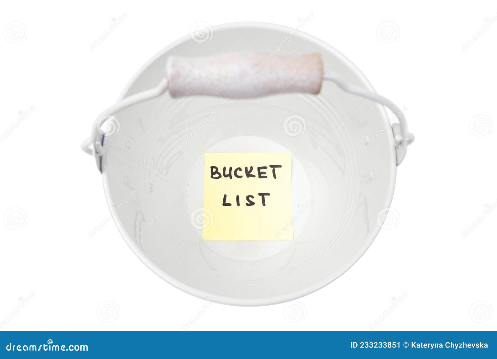 Empty bucket list concept stock image. Image of inventory - 233233851