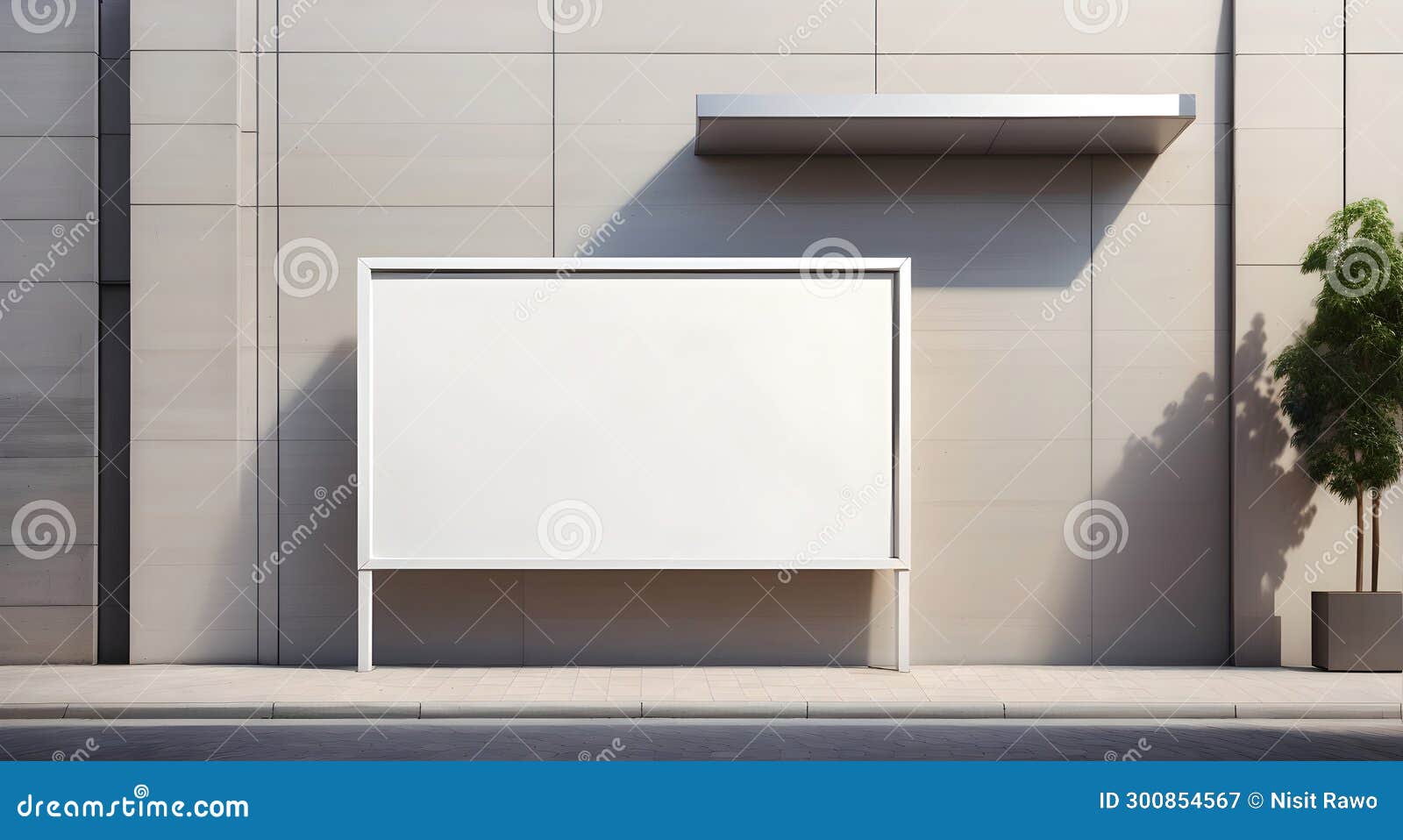 Empty Building Billboard Mock Up Template Poster,modern Design Stock ...