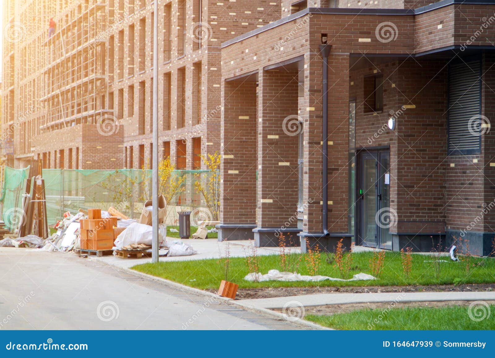 Empty Building Materials Packaging and Construction Debris are Piled on ...