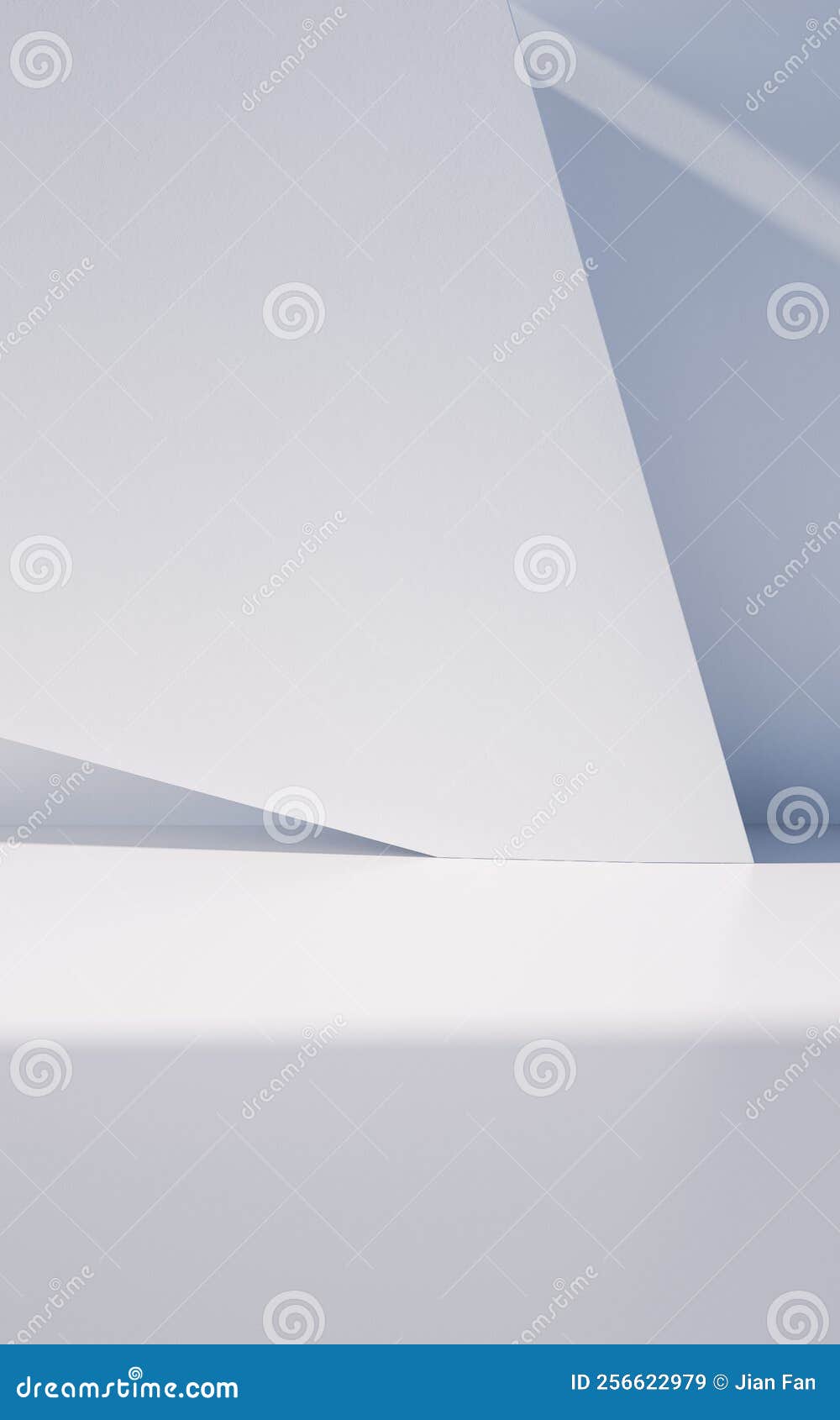 Empty Building Structure with Geometric Structure, 3d Rendering Stock ...