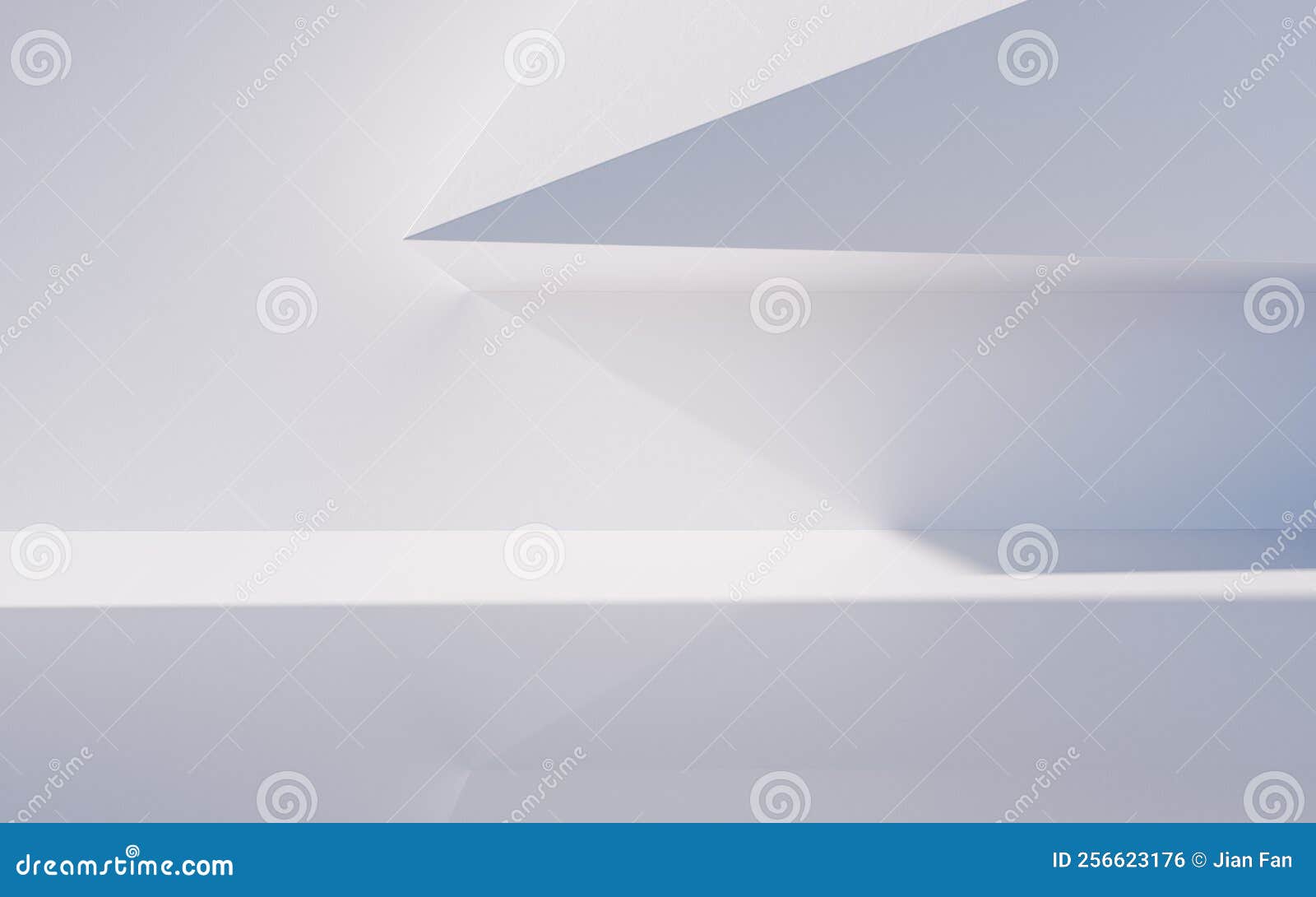 Empty Building Structure with Geometric Structure, 3d Rendering Stock ...