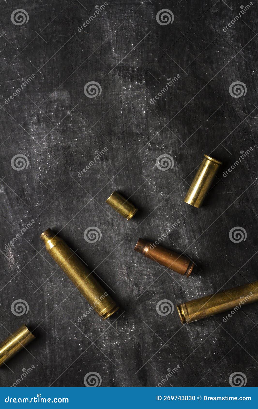 Empty bullet cartridges stock photo. Image of target - 269743830
