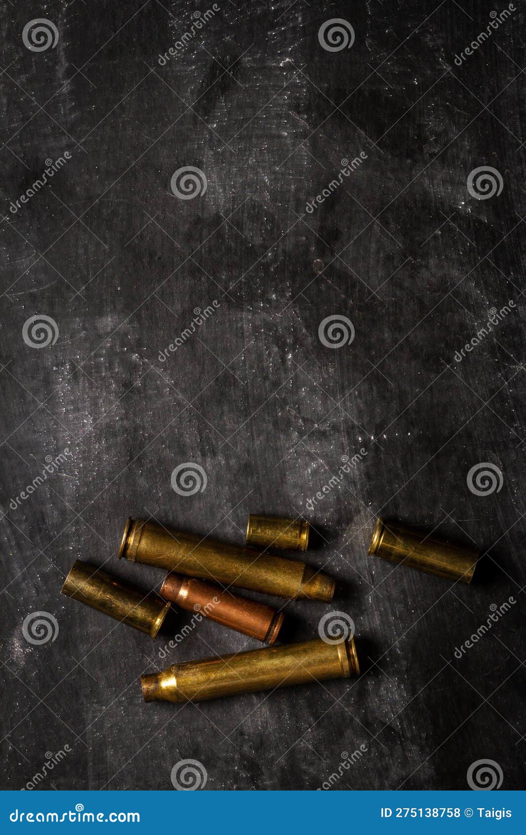 Empty bullet cartridges stock photo. Image of shot, rifle - 275138758