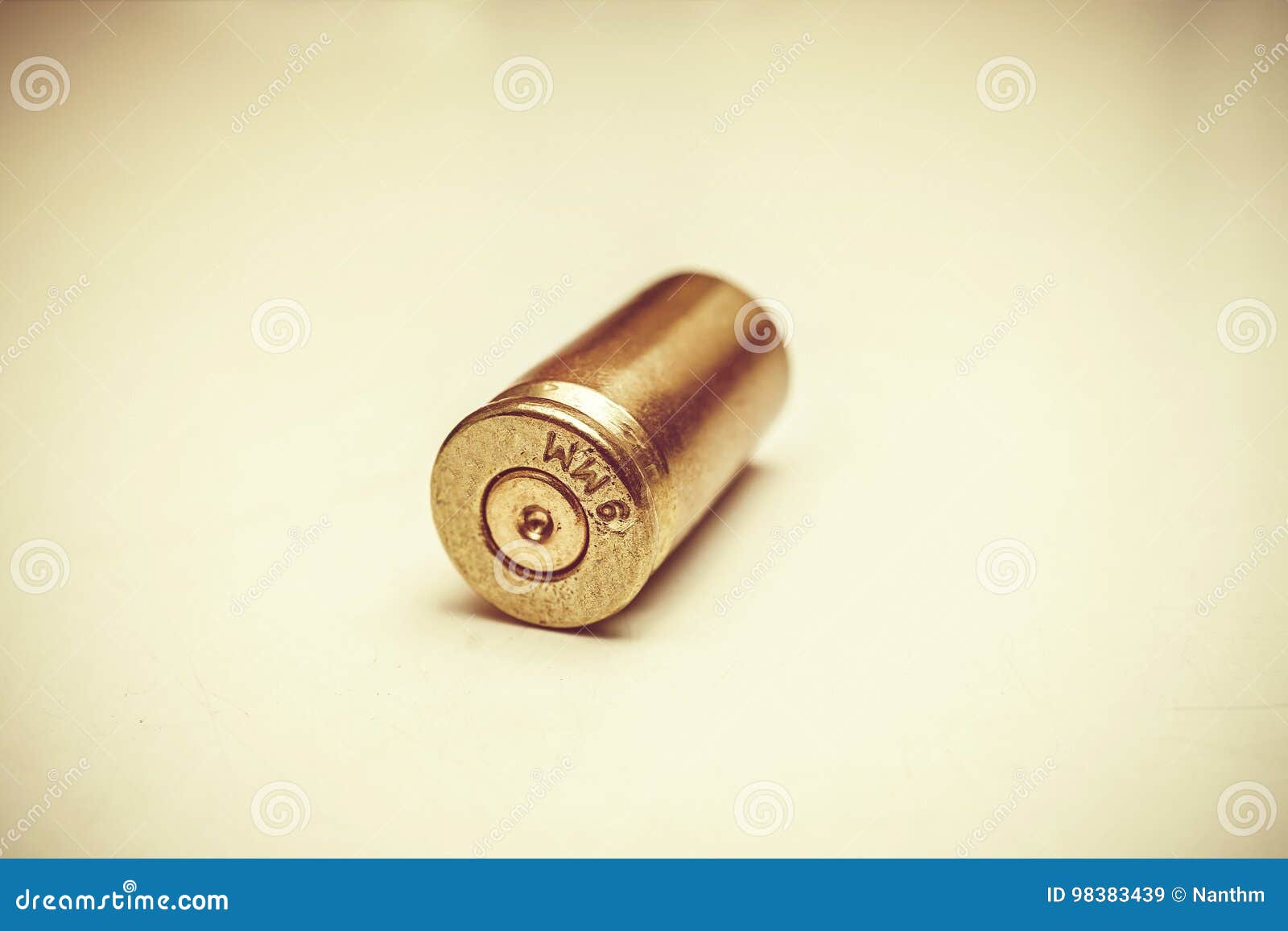 Empty bullet stock image. Image of retro, shells, hand - 98383439