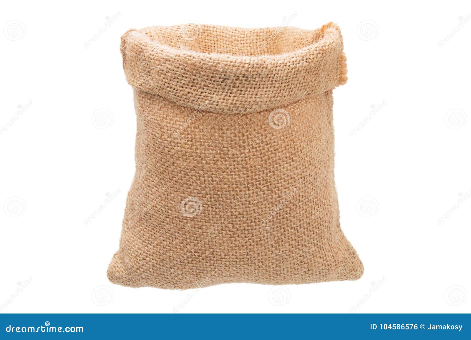 Empty Burlap Bag Isolated on Stock Photo - Image of fiber, coffee ...