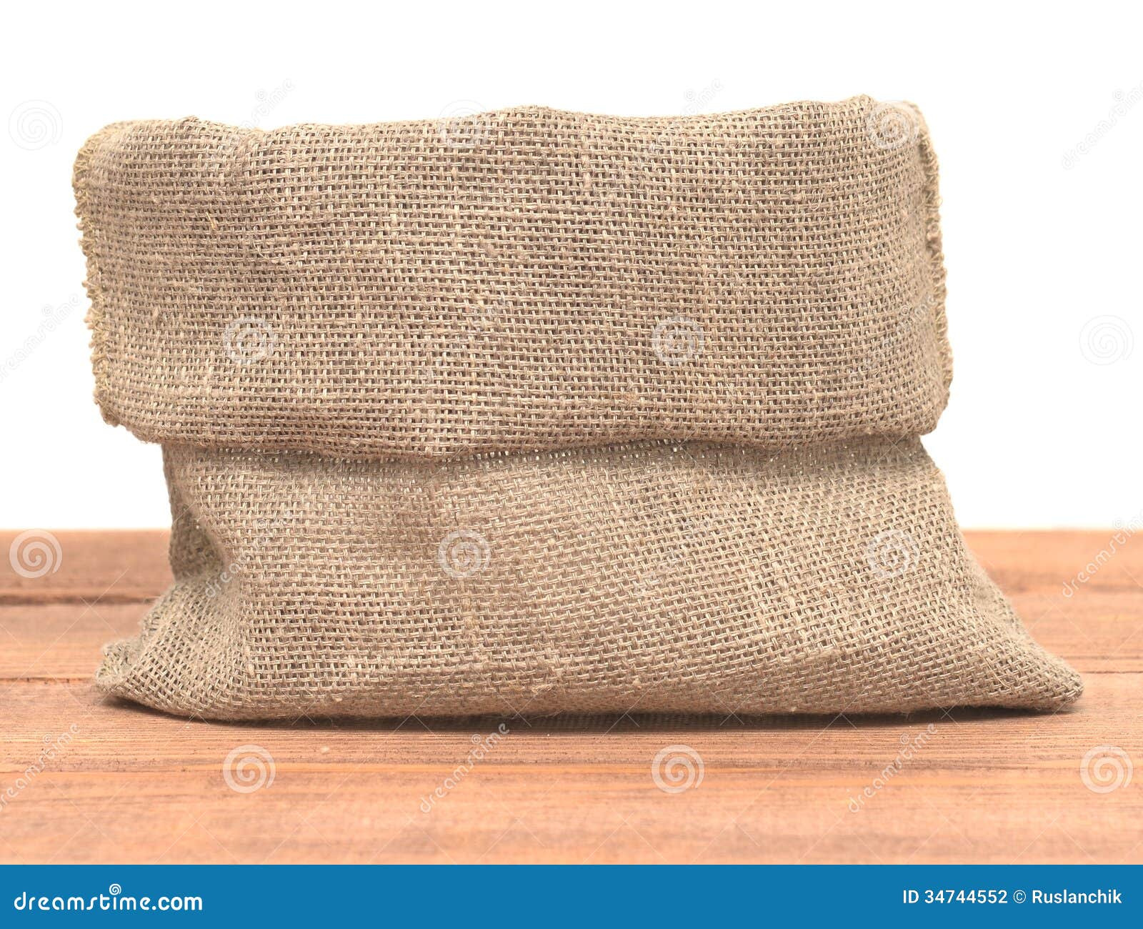 Empty burlap sack stock photo. Image of floor, wooden - 34744552