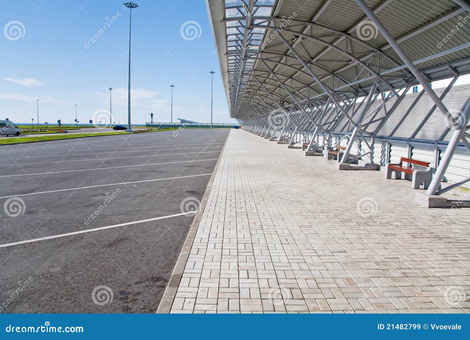 Empty bus parking place stock image. Image of petersburg - 21482799