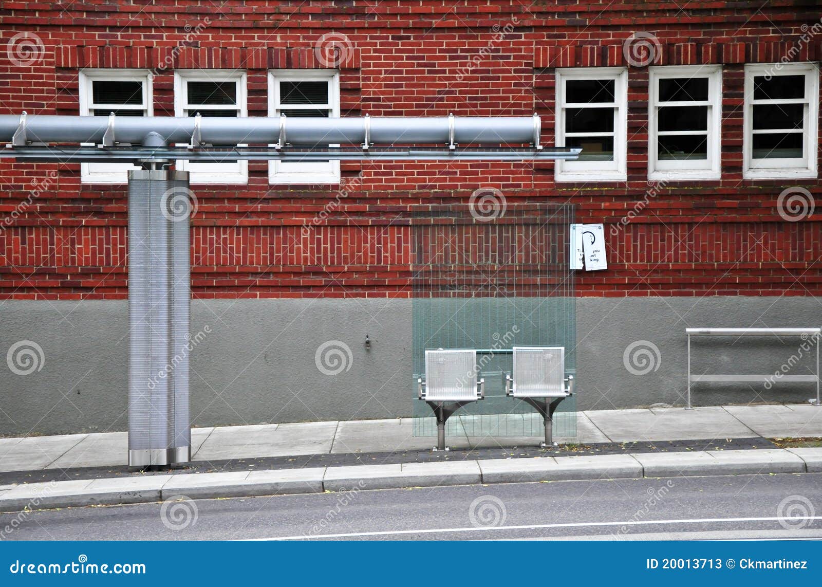 Empty Bus Stop stock image. Image of deserted, gray, building - 20013713