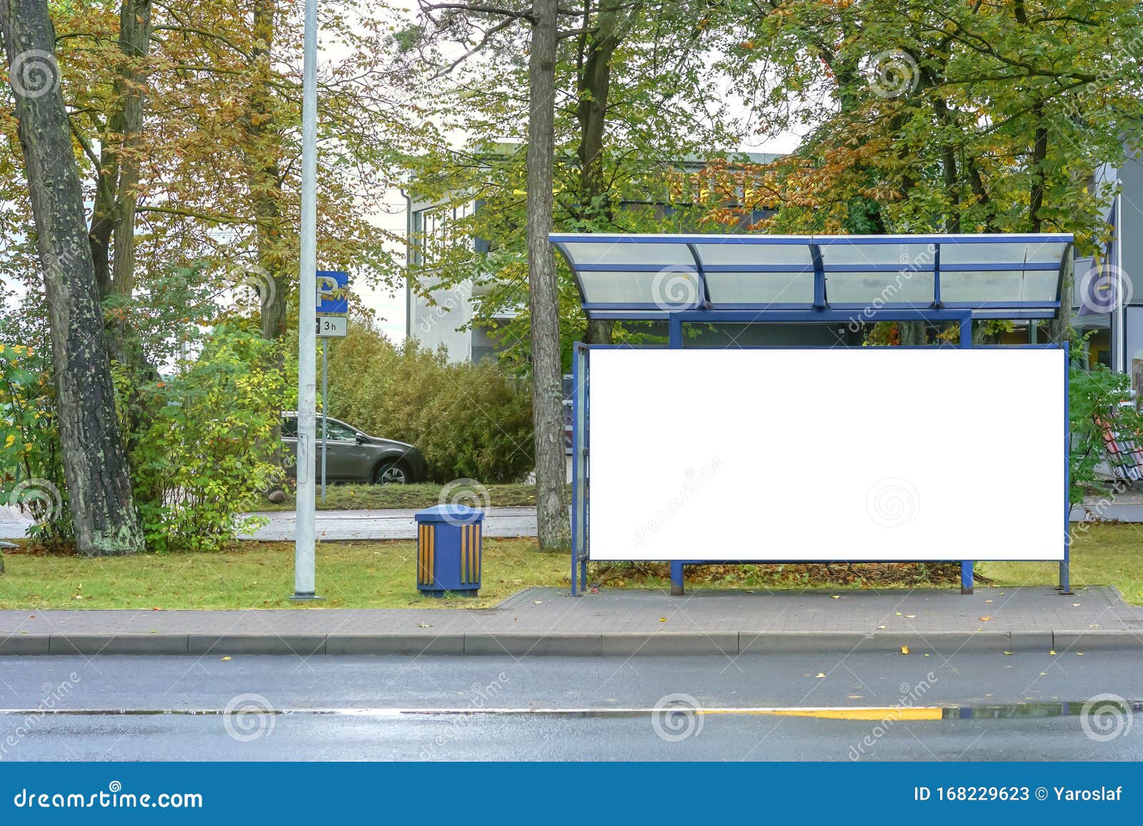 Empty Bus Stop with Blank Billboard Mock-up Stock Image - Image of ... Empty Bus Stop with Blank Billboard Mock-up Stock Image - Image of ...