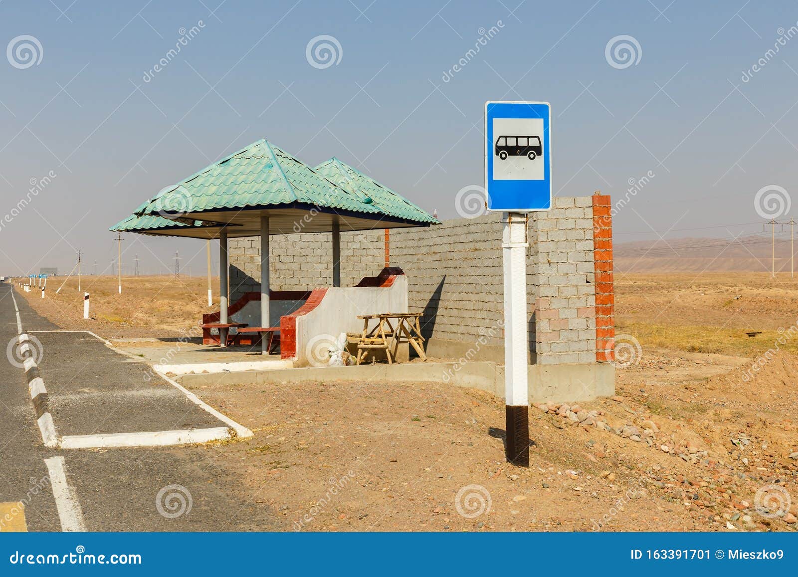 Empty bus stop on the road stock image. Image of city - 163391701 Empty bus stop on the road stock image. Image of city - 163391701