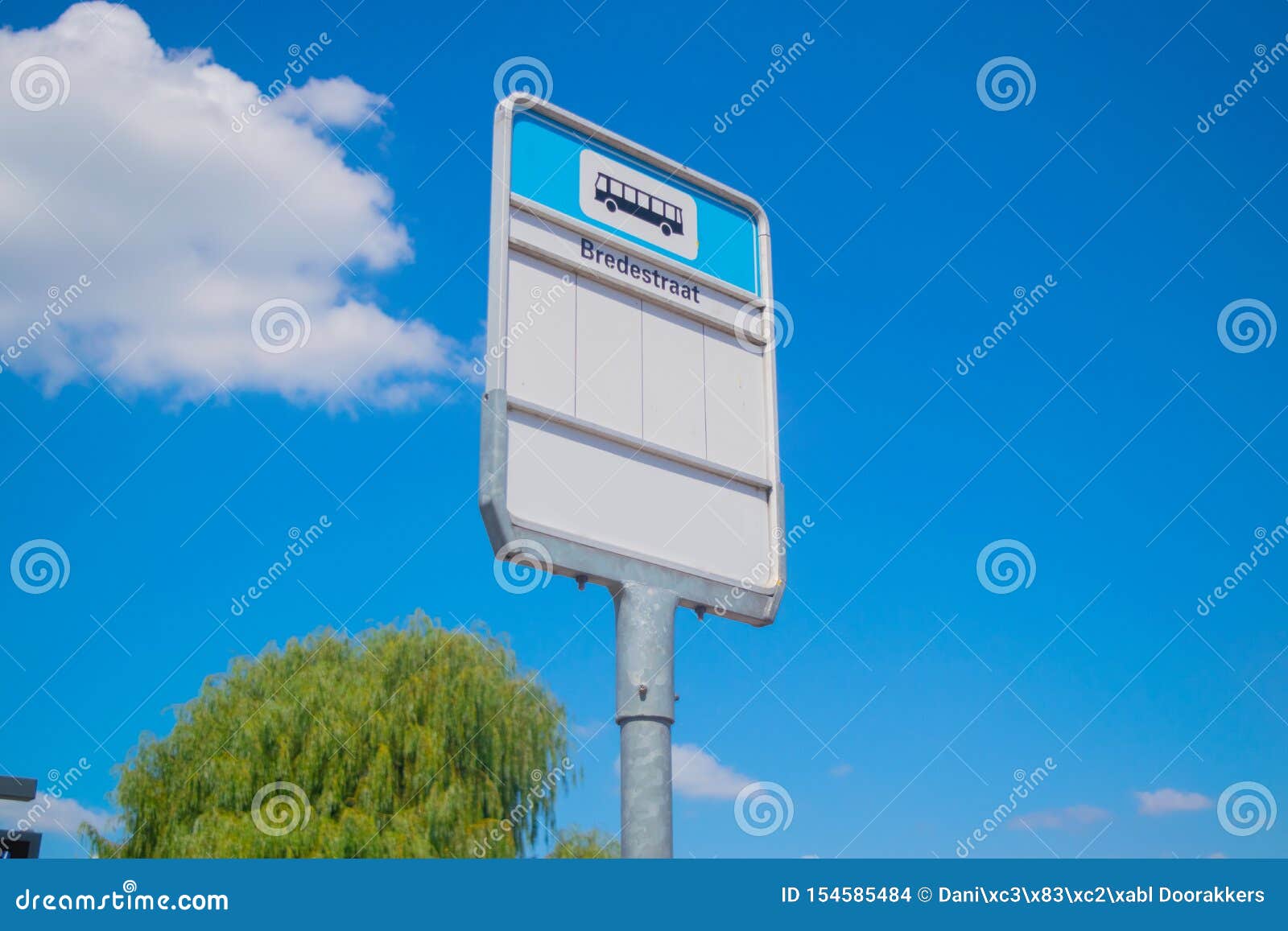 Empty Bus Stop Sign, Dutch Bus Sign Stock Photo - Image of stop, people ...