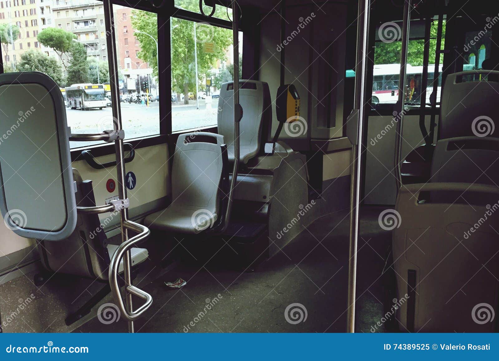 Empty Bus transportation stock image. Image of passenger - 74389525