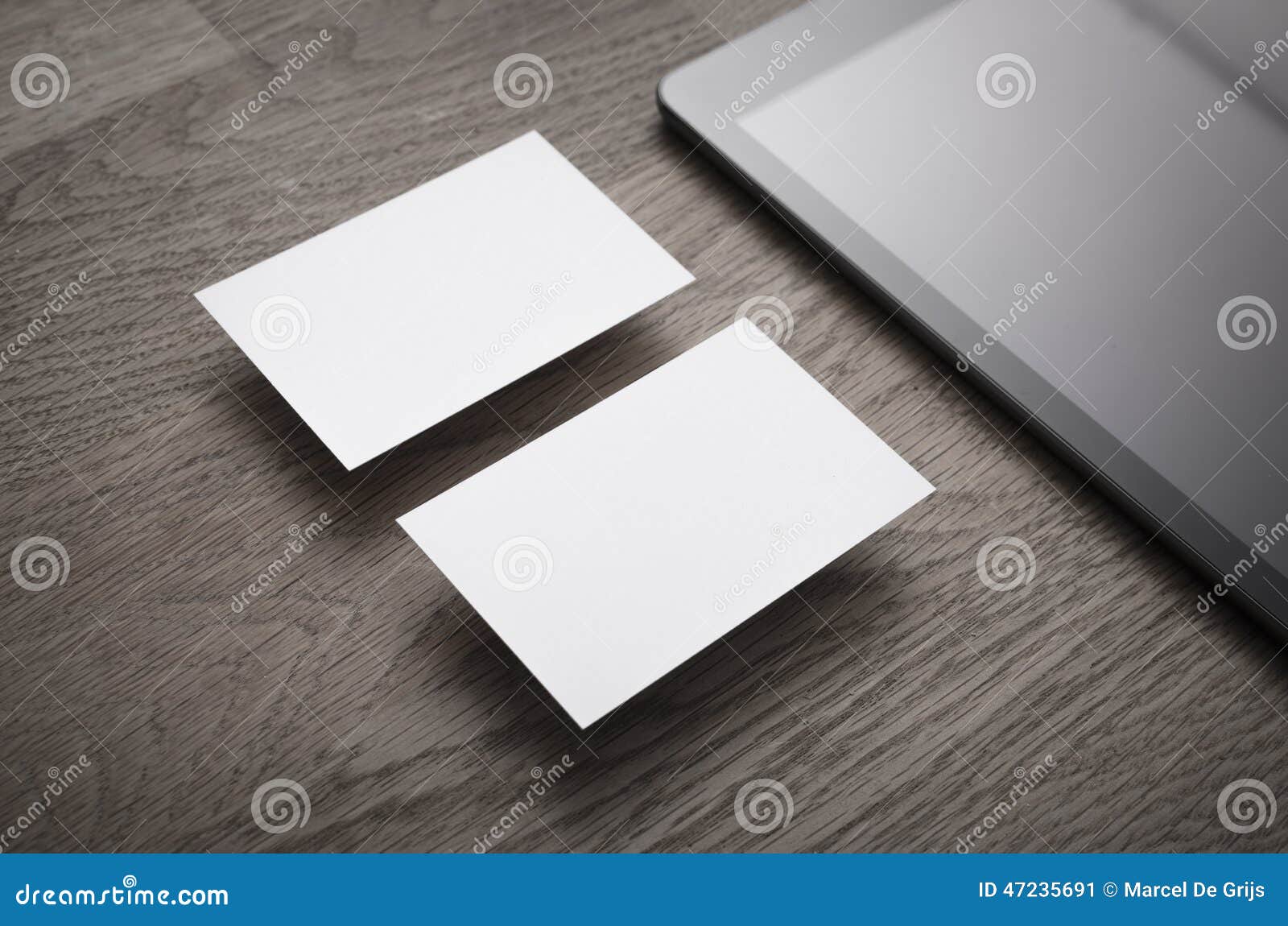 Empty business cards stock image. Image of paper, mockup - 47235691