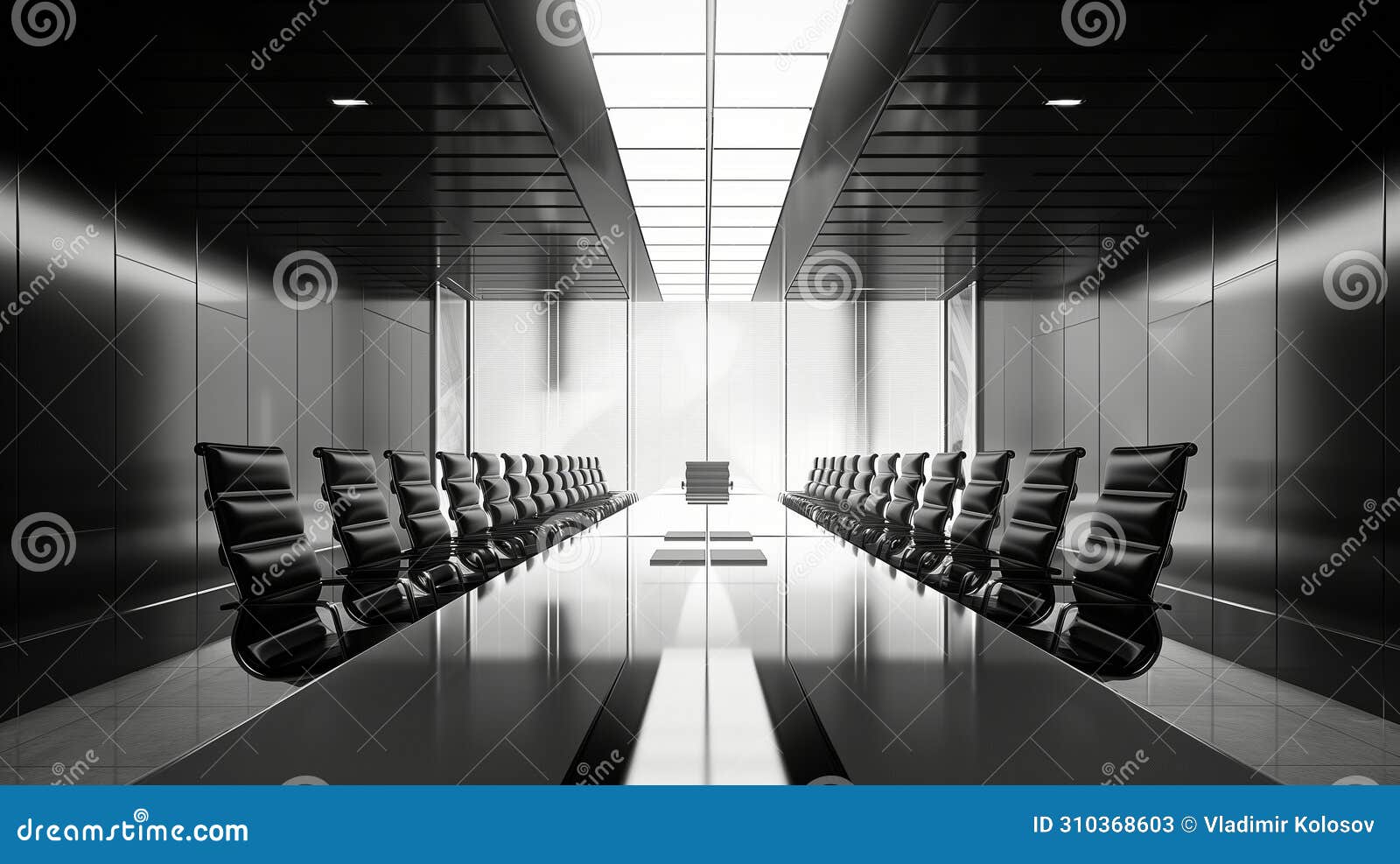 Empty Business Conference Room. Stock Illustration - Illustration of ...