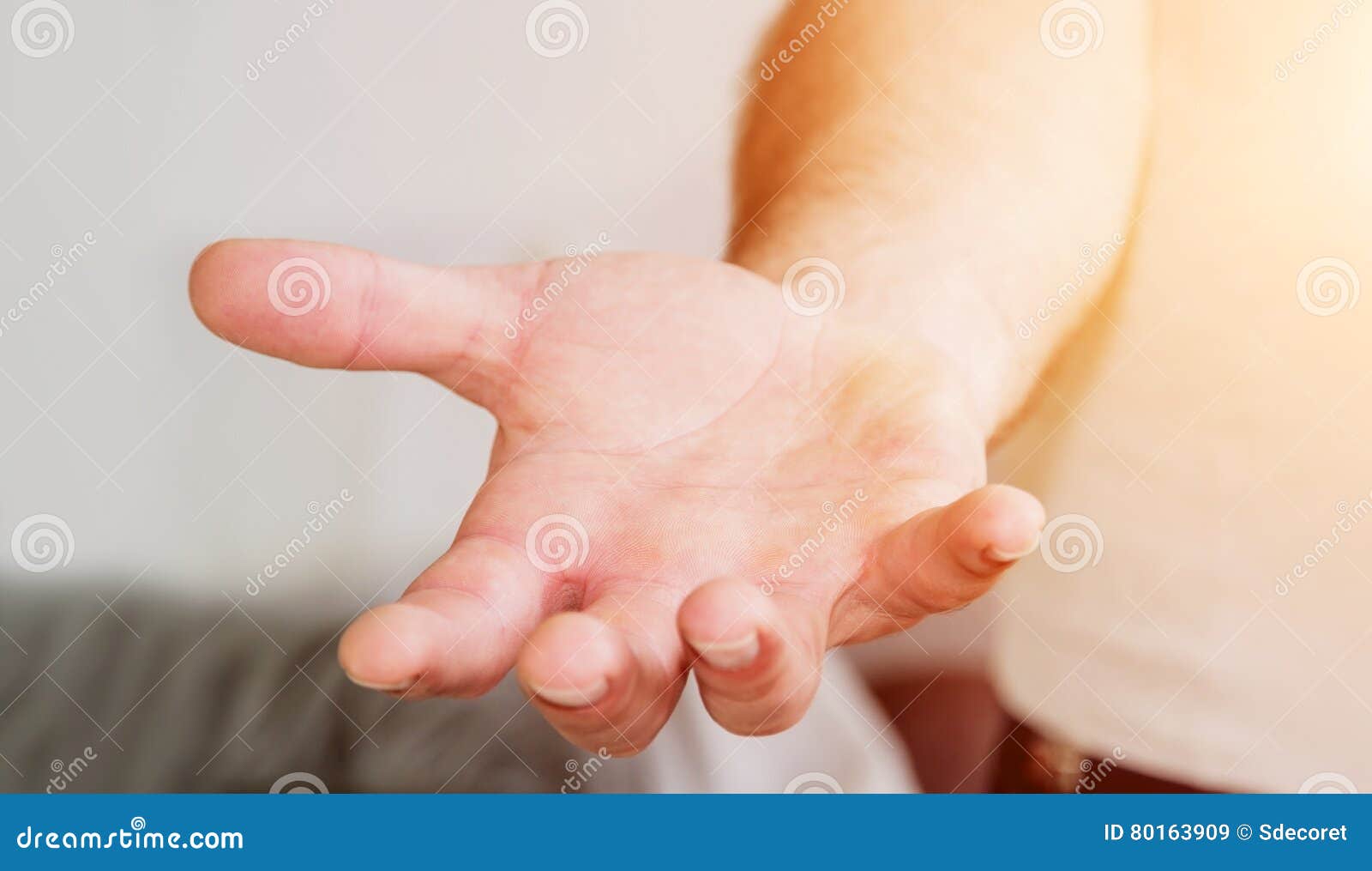 Empty businessman hand stock illustration. Illustration of business ...