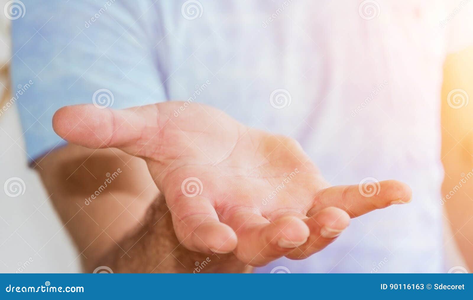 Empty businessman hand stock illustration. Illustration of connection ...