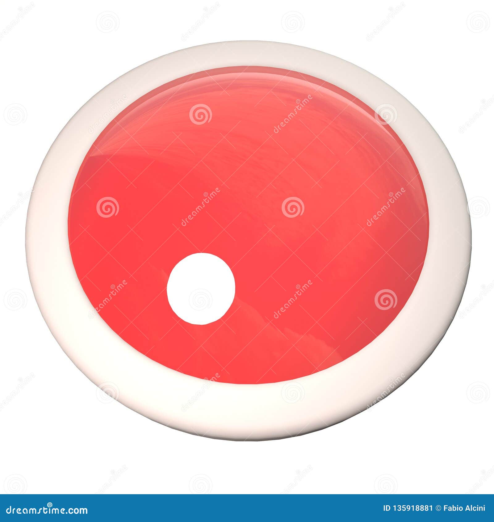 Empty Button Over White Background Stock Illustration - Illustration of ...