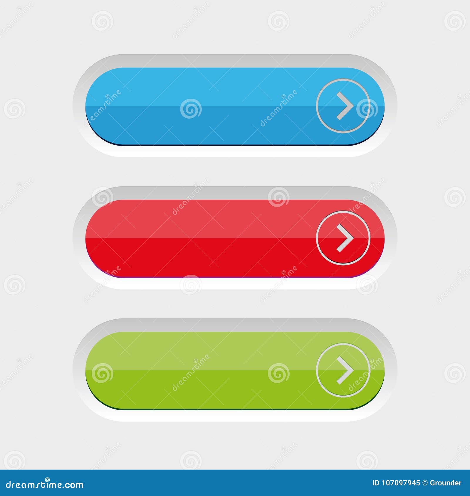 Empty button set stock vector. Illustration of element - 107097945
