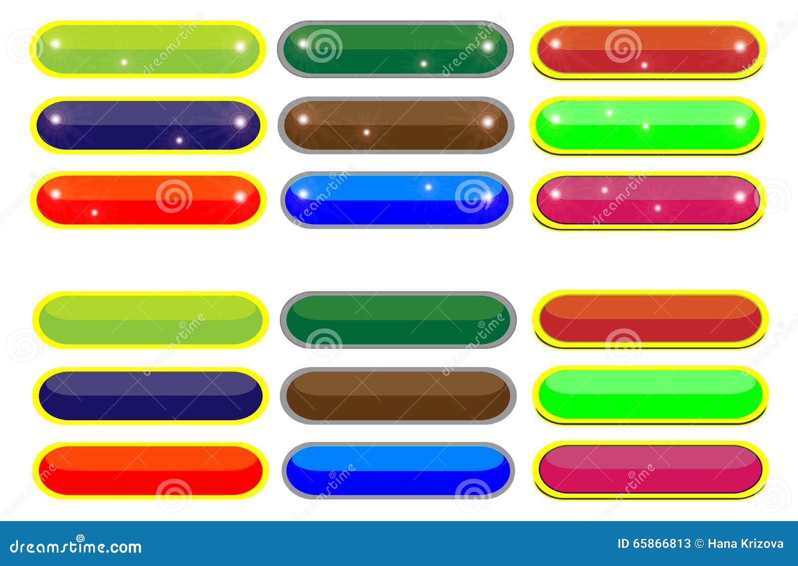 Empty buttons stock illustration. Illustration of icons - 65866813