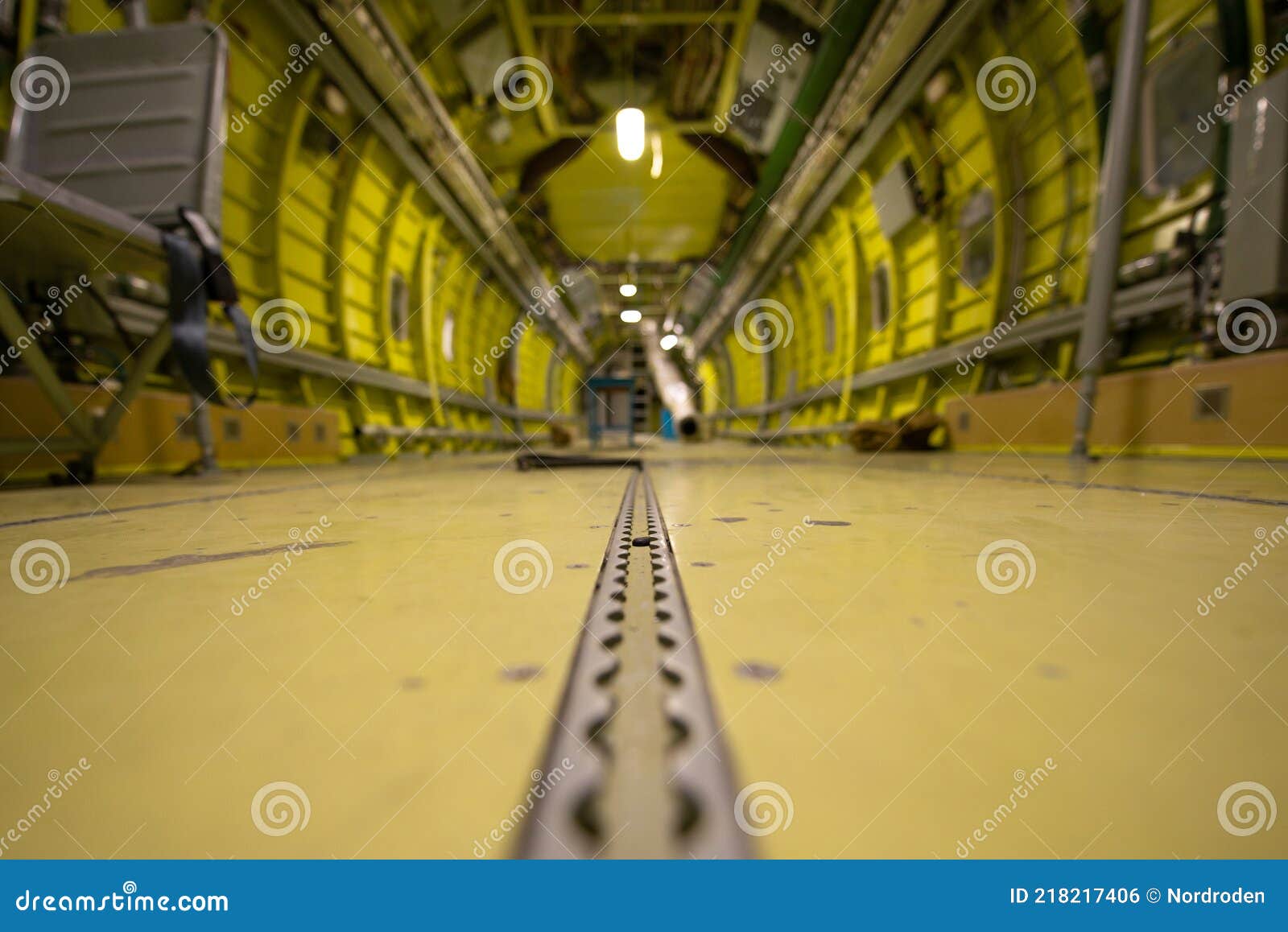 Empty Cabin of a Cargo Plane. Stock Photo - Image of business, airline ...