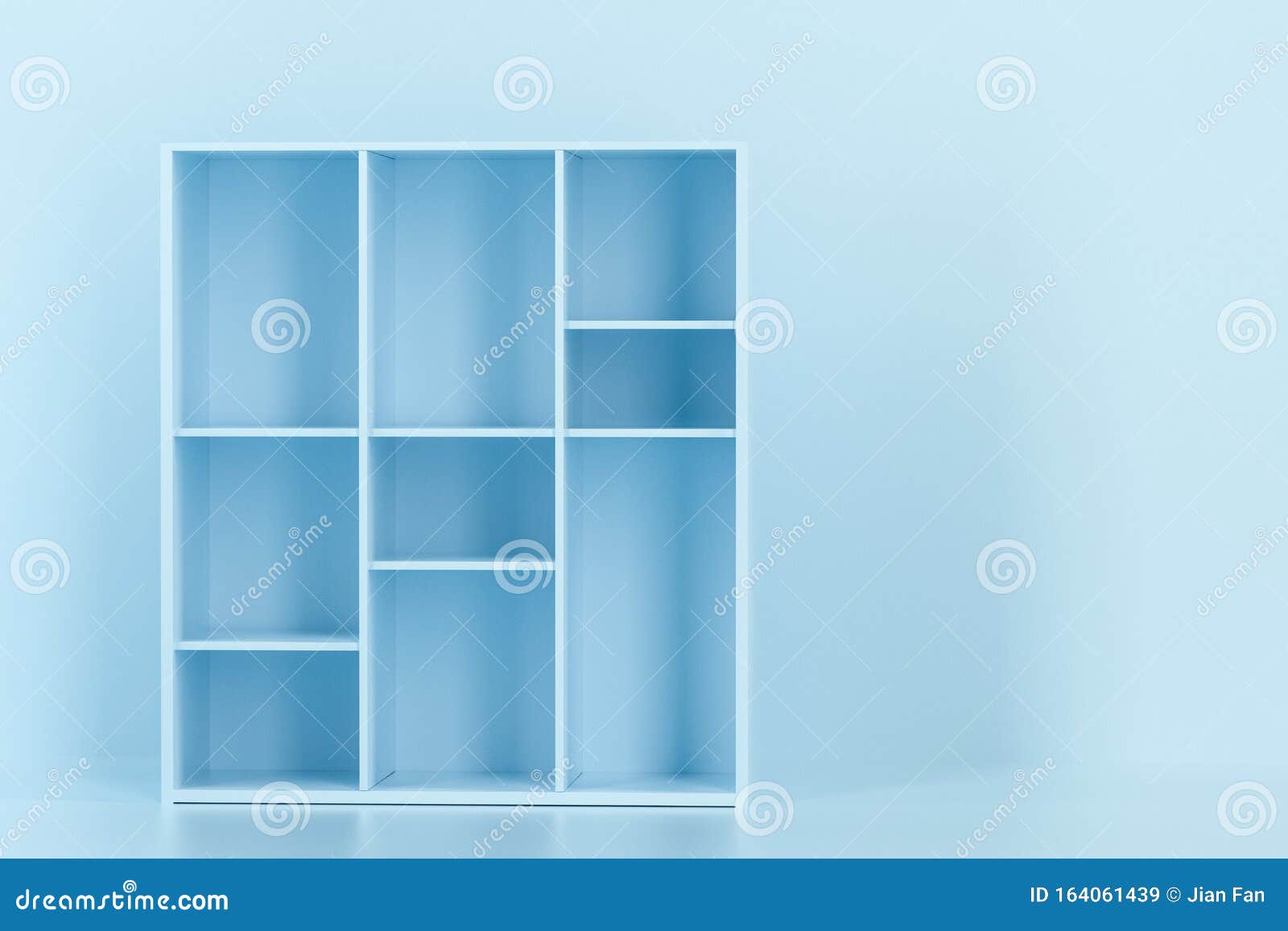 Empty Cabinet in the Empty New House, 3d Rendering Stock Illustration ...