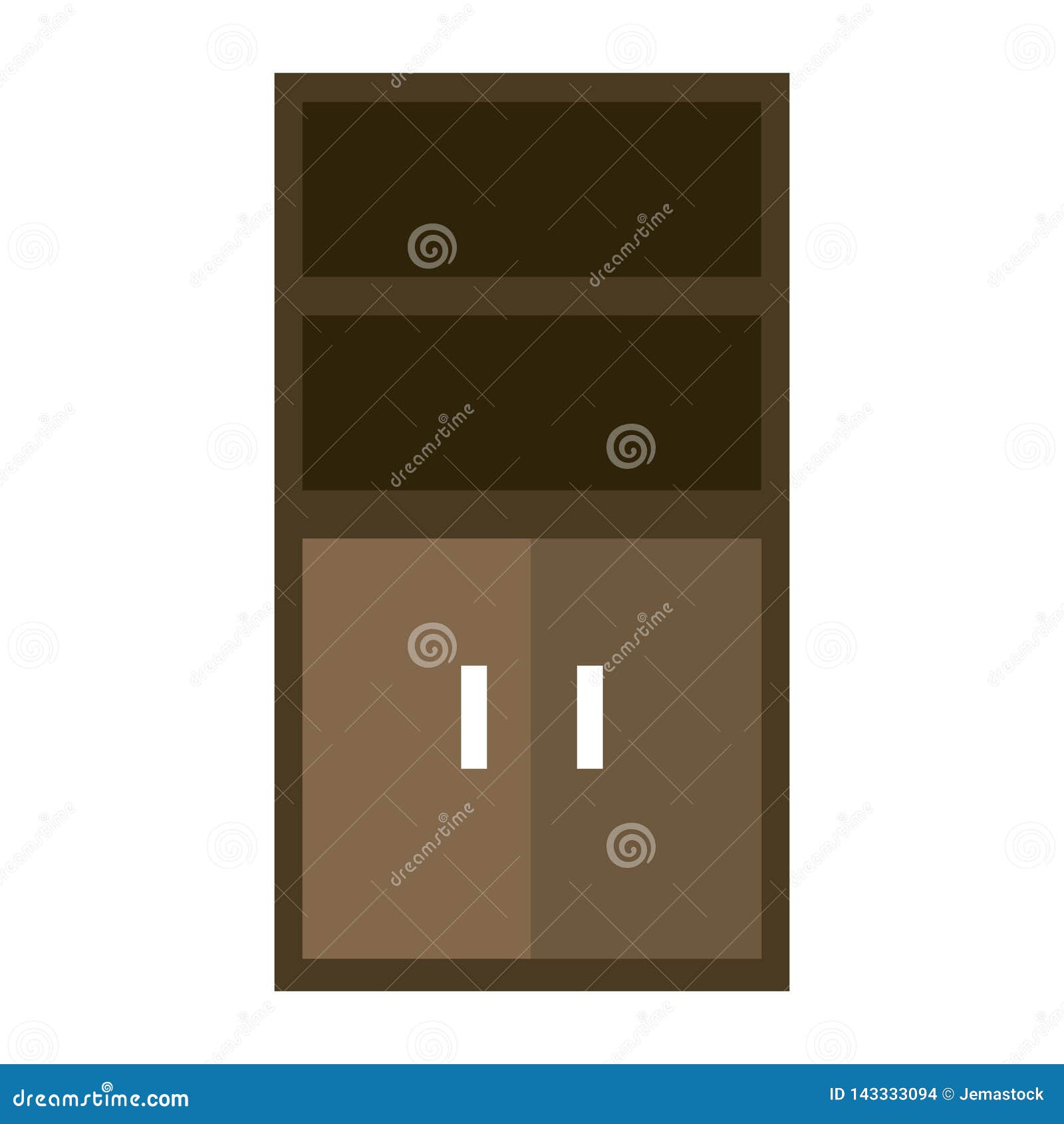 Empty cabinet isolated stock vector. Illustration of work - 143333094