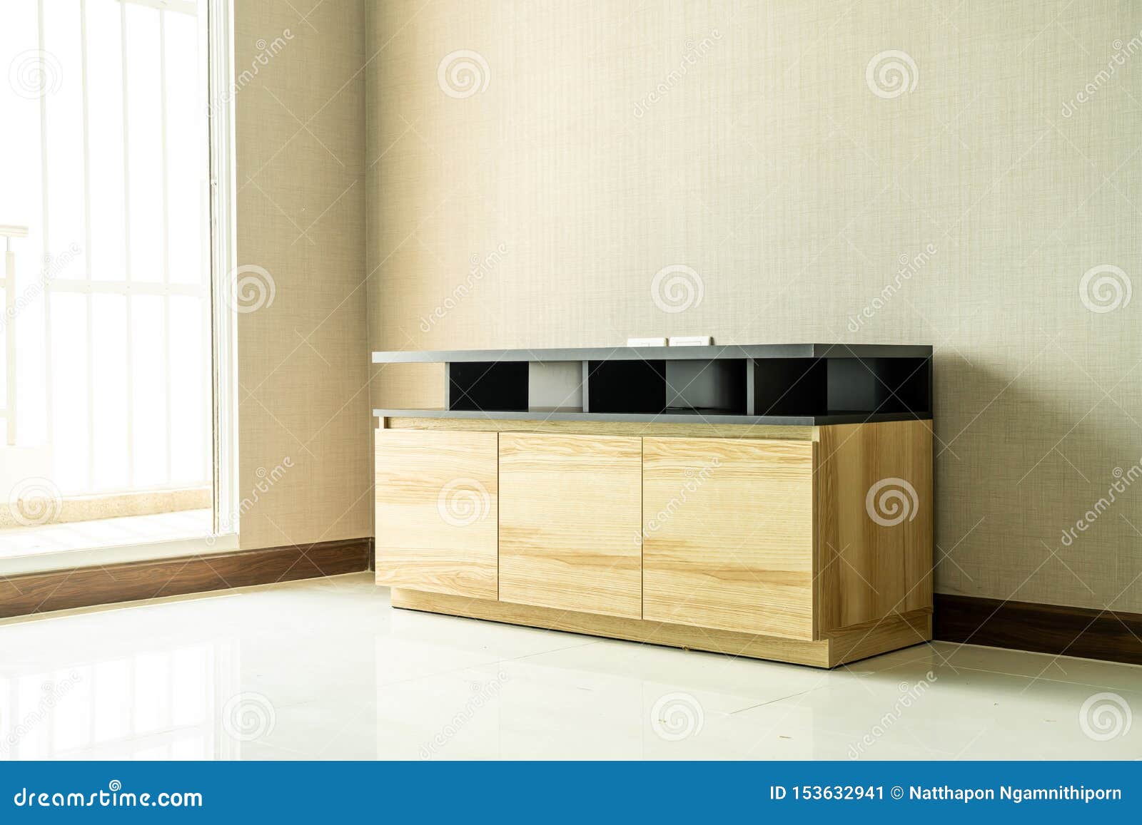 Empty Cabinet in Room Interior Stock Image - Image of concept ...