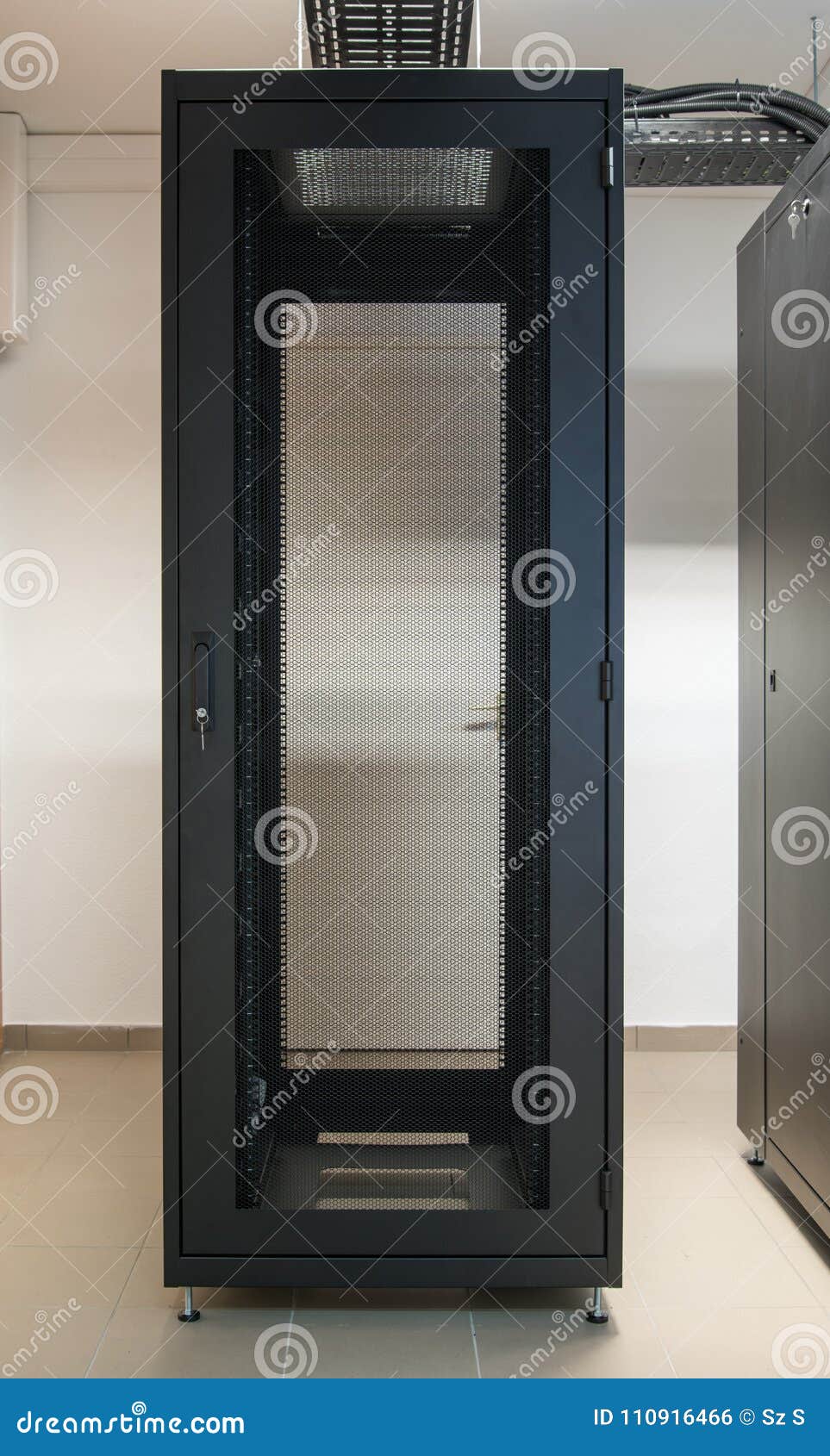 Empty Cabinet in the Server Room Stock Photo - Image of equipment ...