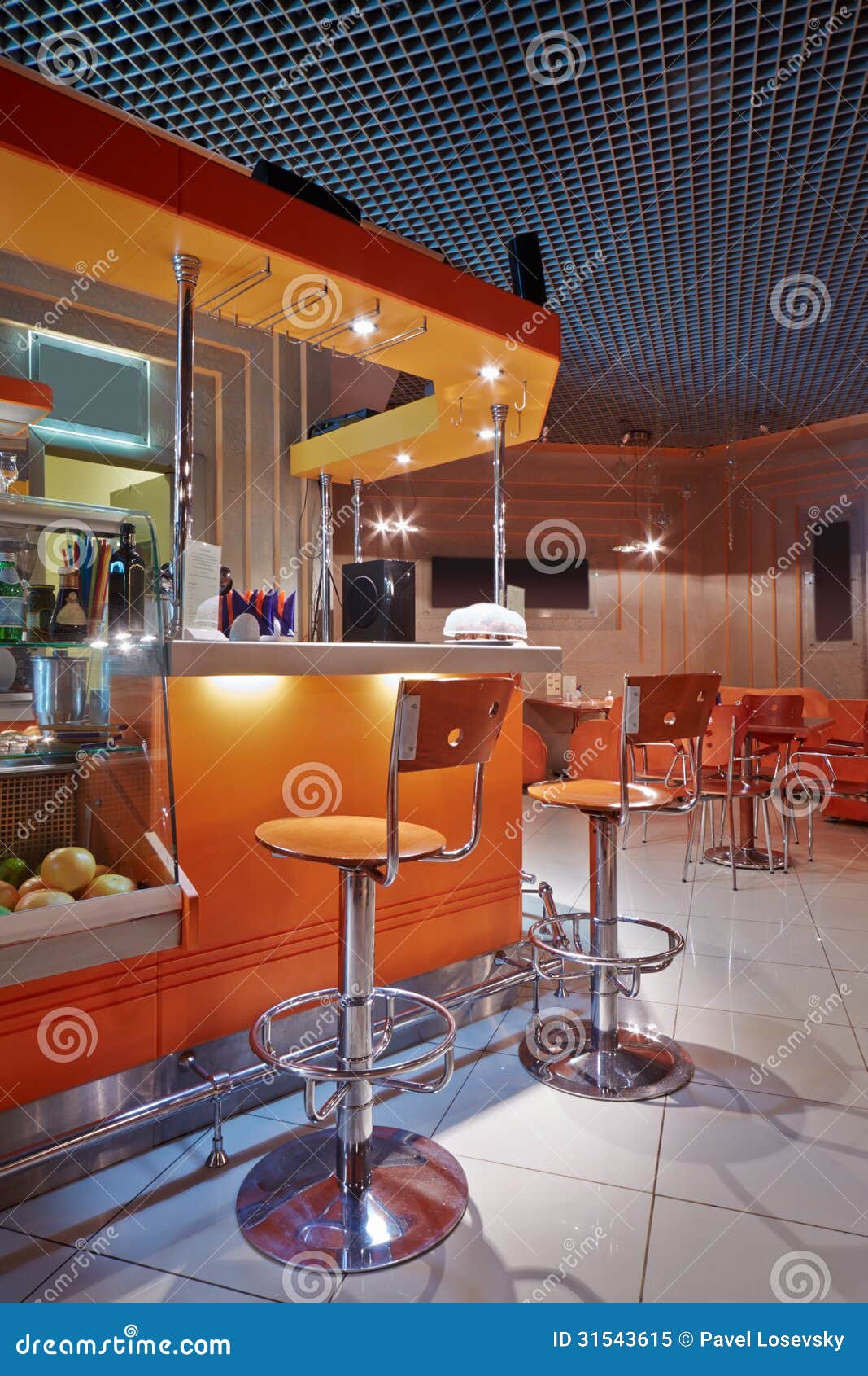 Empty cafe-bar stock image. Image of light, architecture - 31543615