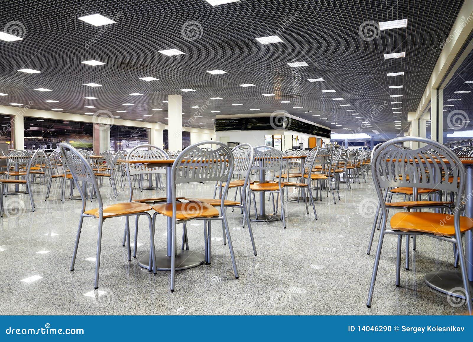Empty cafe interior stock photo. Image of indoors, floor - 14046290