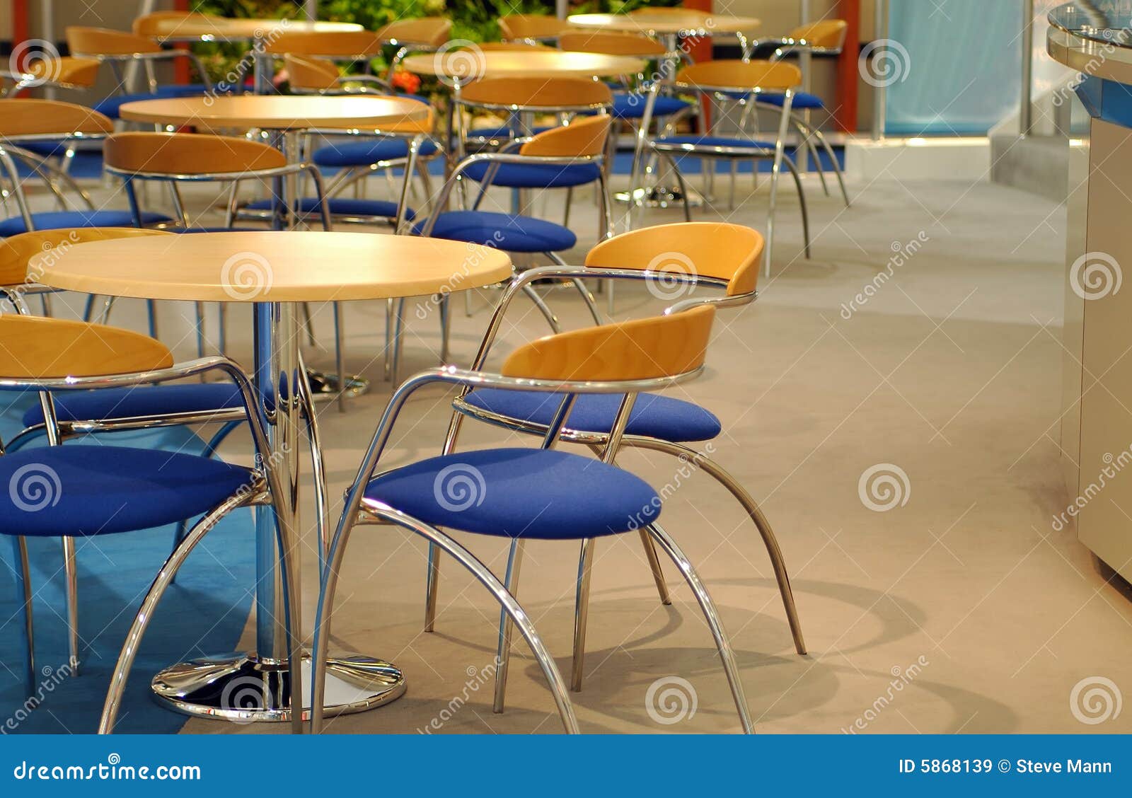 Empty cafe interior stock image. Image of chairs, deserted - 5868139