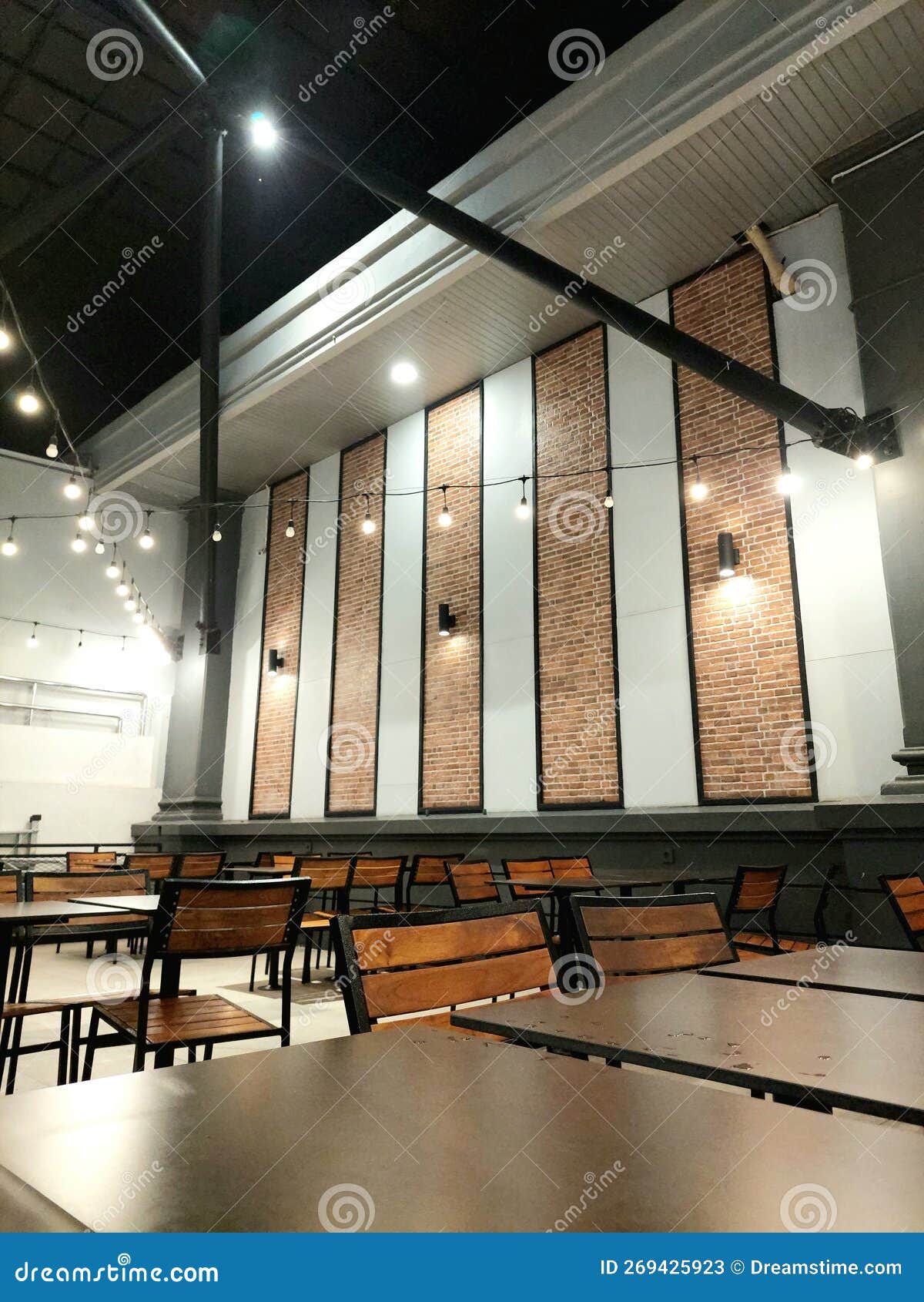 An empty cafe, peaceful stock image. Image of lobby - 269425923