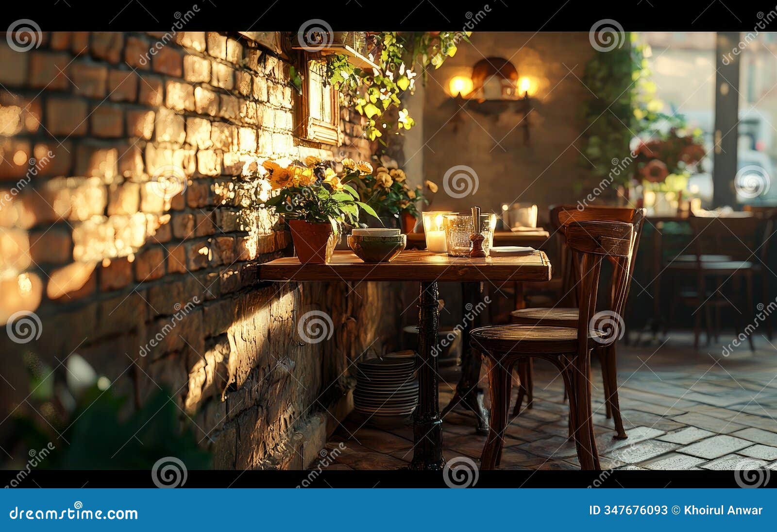 Empty Cafe Interior. Coffee Shop With White Bar Counter, Shelves And ...