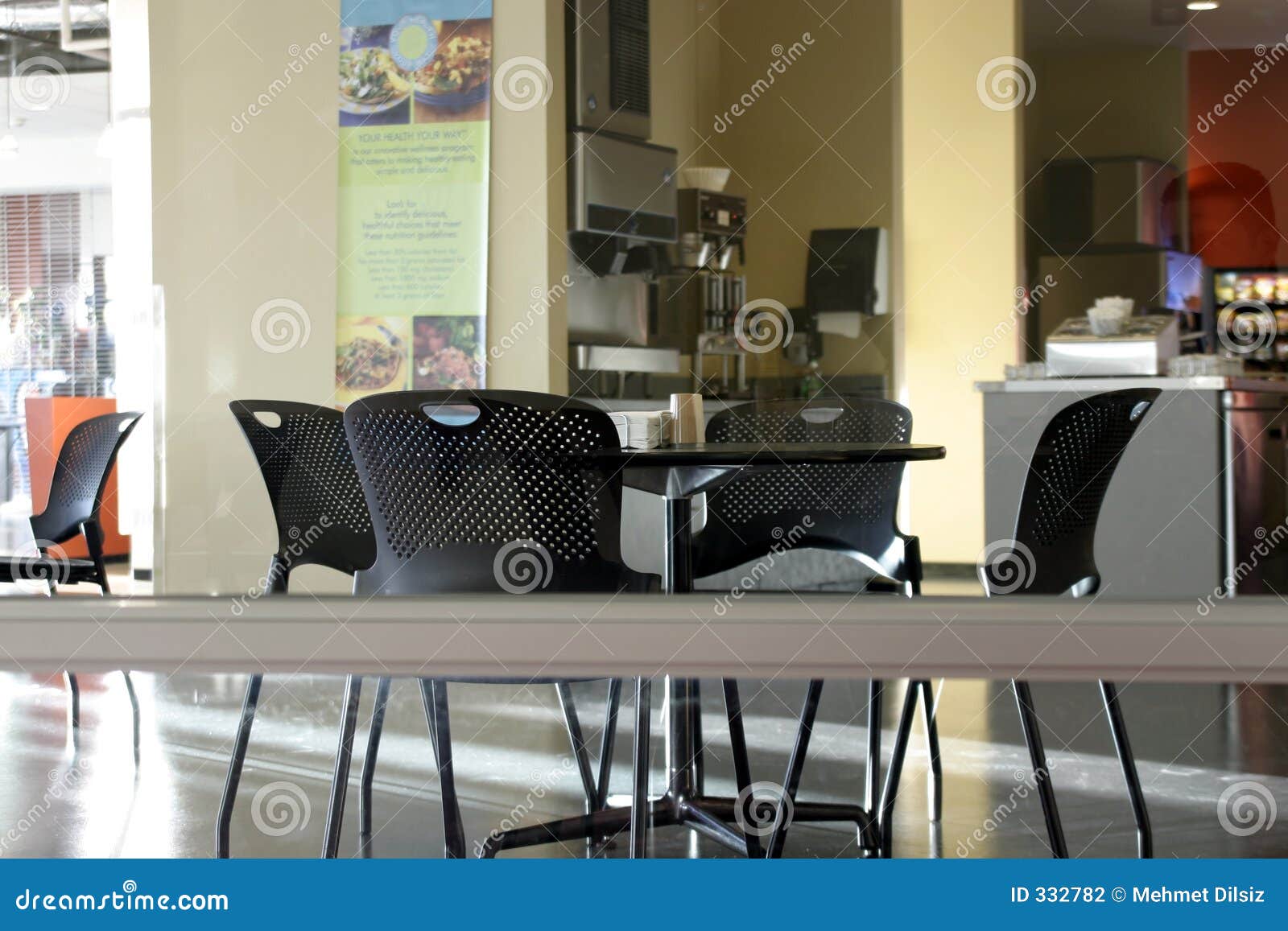 Empty Cafeteria stock photo. Image of reflection, accessory - 332782