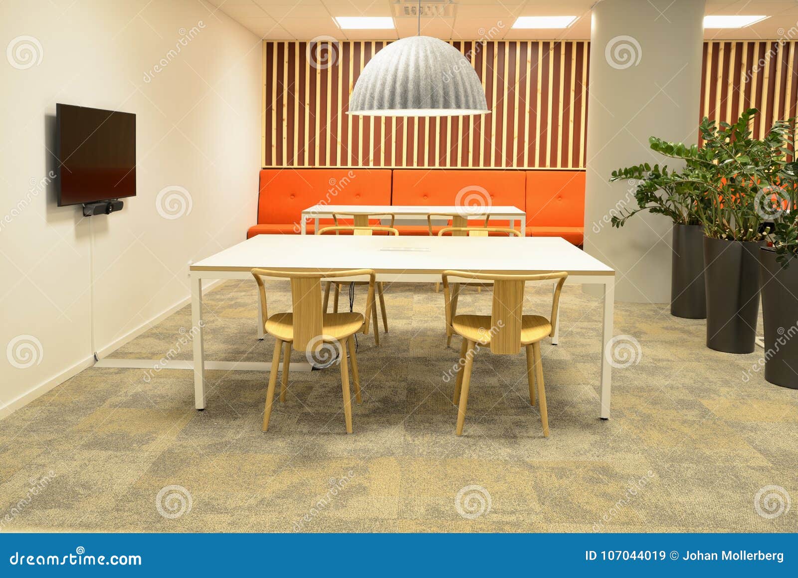 An Empty Cafeteria Interior Shot Stock Image - Image of horizontal ...