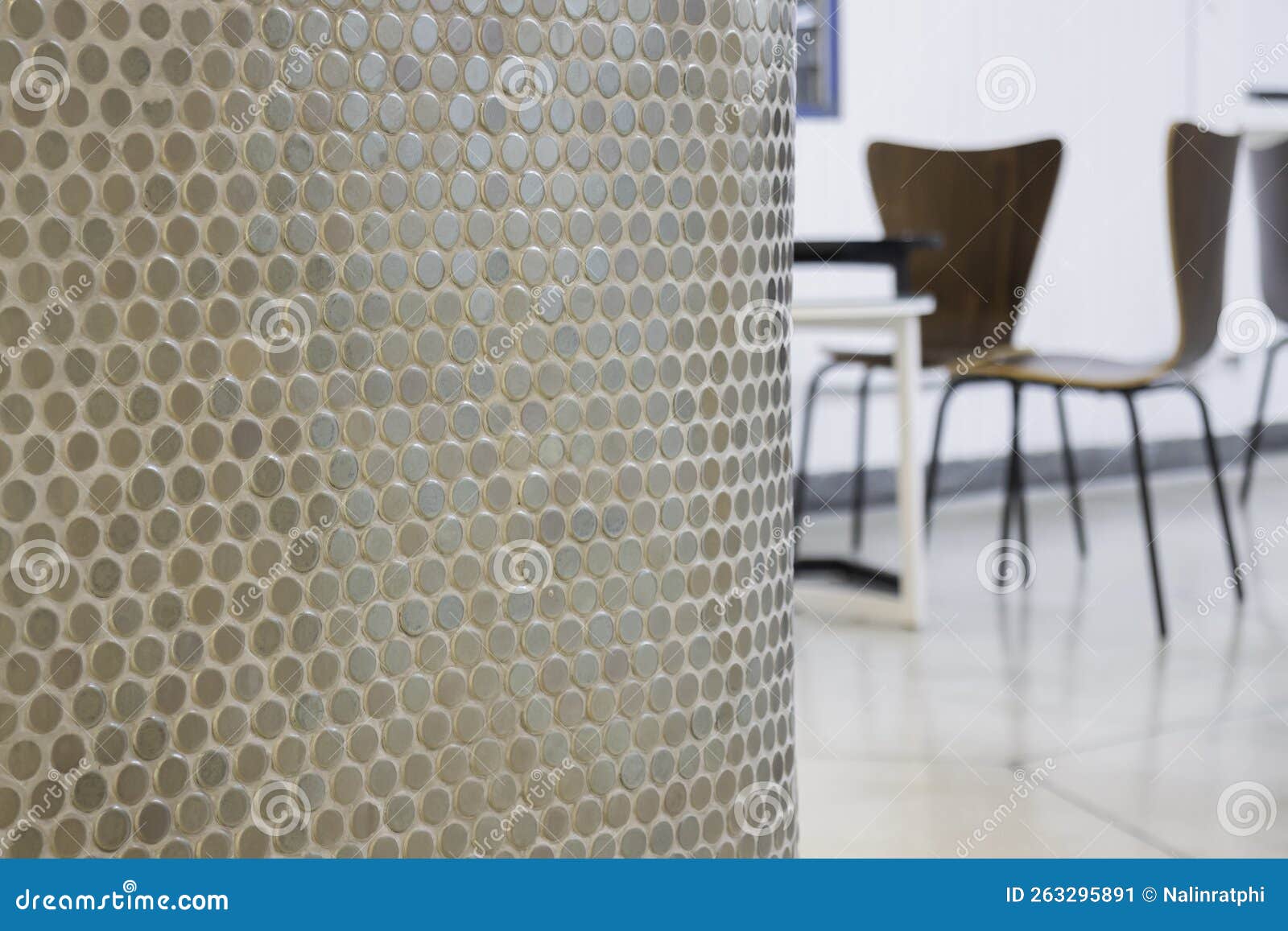 Empty Cafeteria or Restaurant Tables with Chairs Stock Image - Image of ...