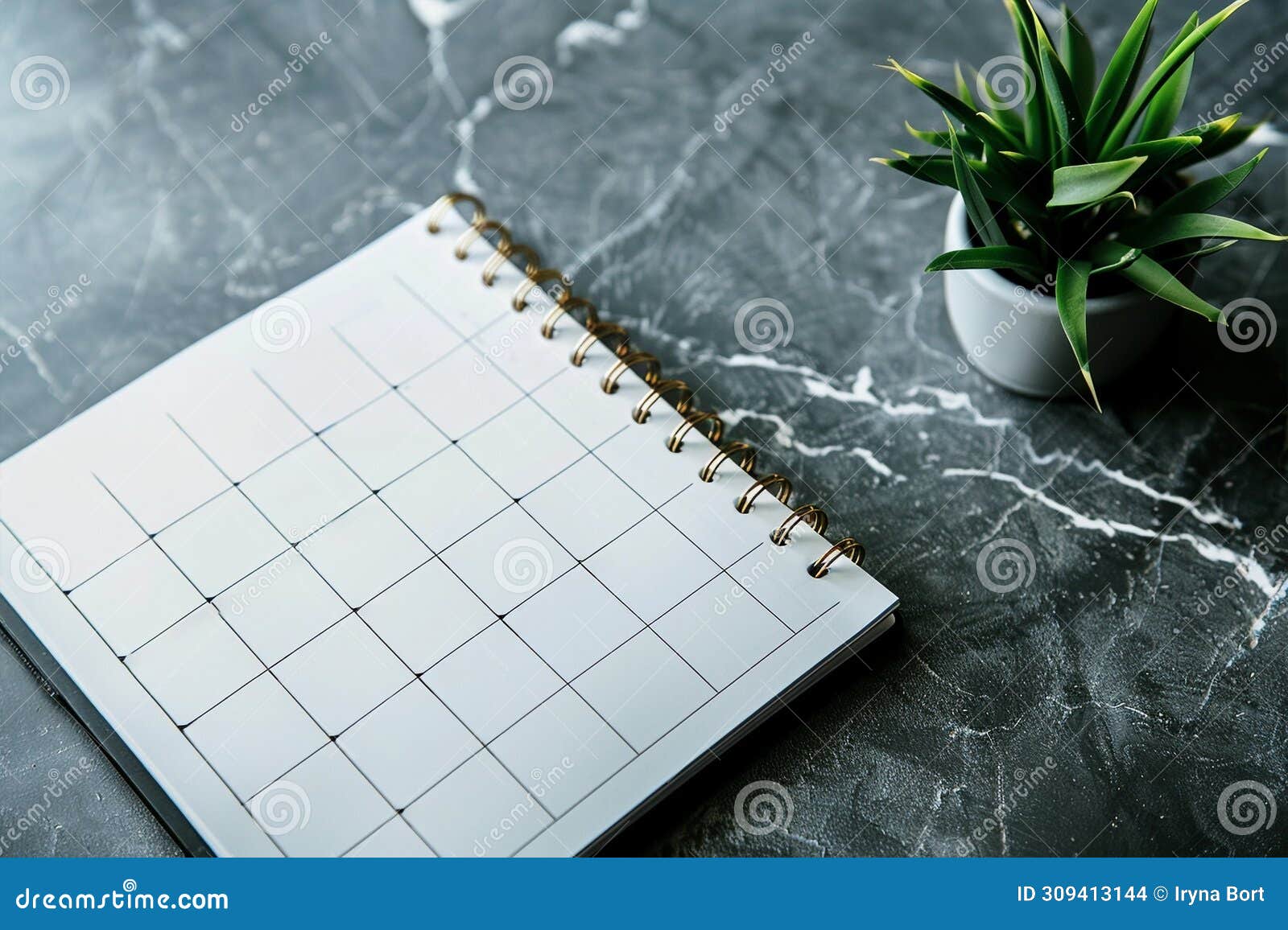 Mpty Calendar and Note Book on Modern Work Table Stock Illustration ...