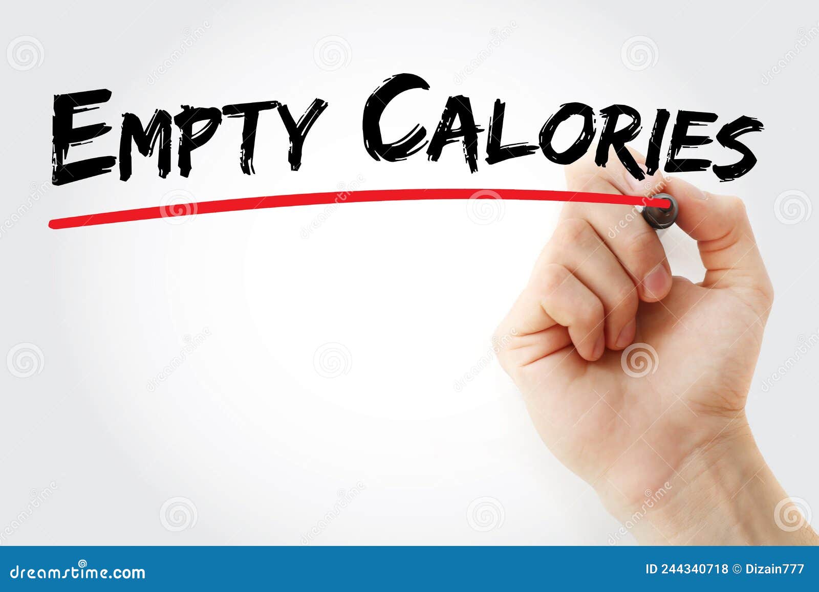 Empty Calories Text with Marker, Concept Background Stock Photo - Image ...