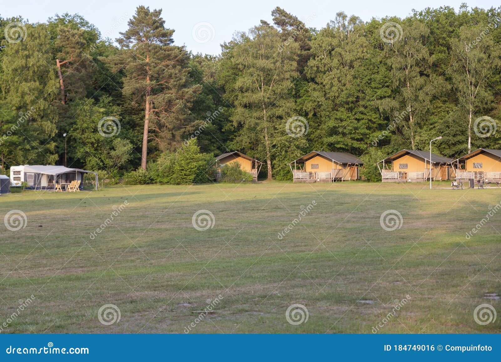 Almost Empty Camping Due To Corona Crisis Stock Photo - Image of camp ...