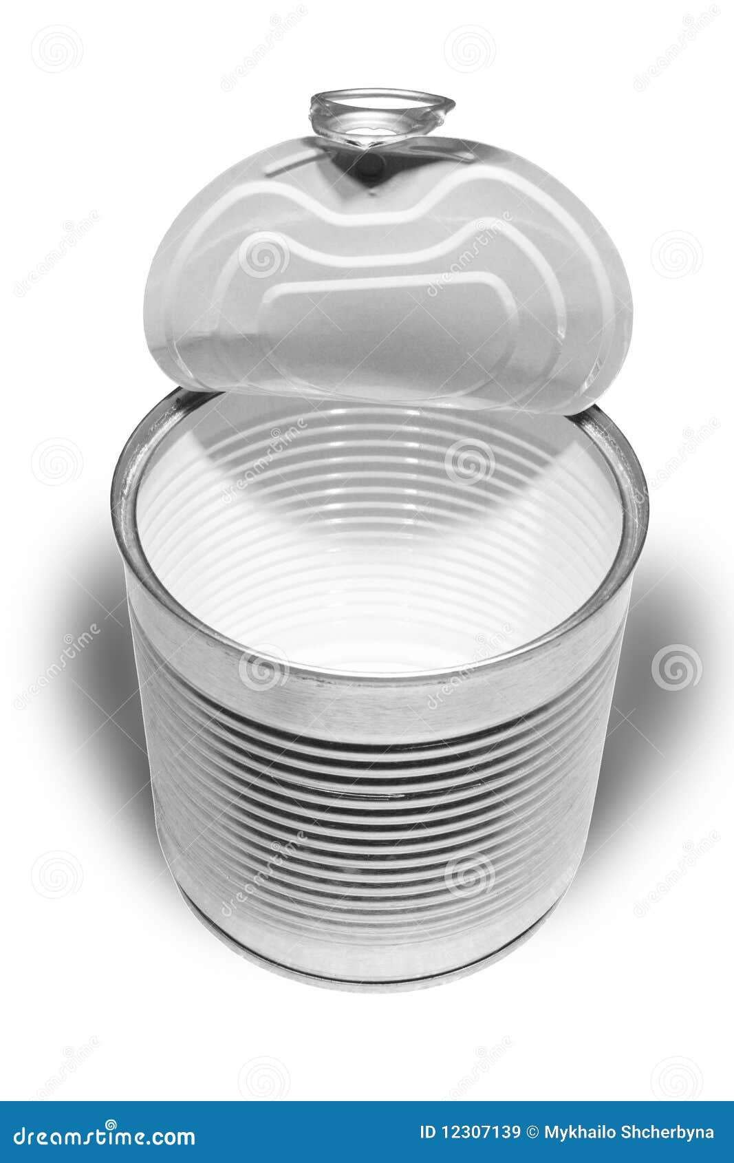 Empty Can Isolated on White. Stock Image - Image of food, aluminum ...