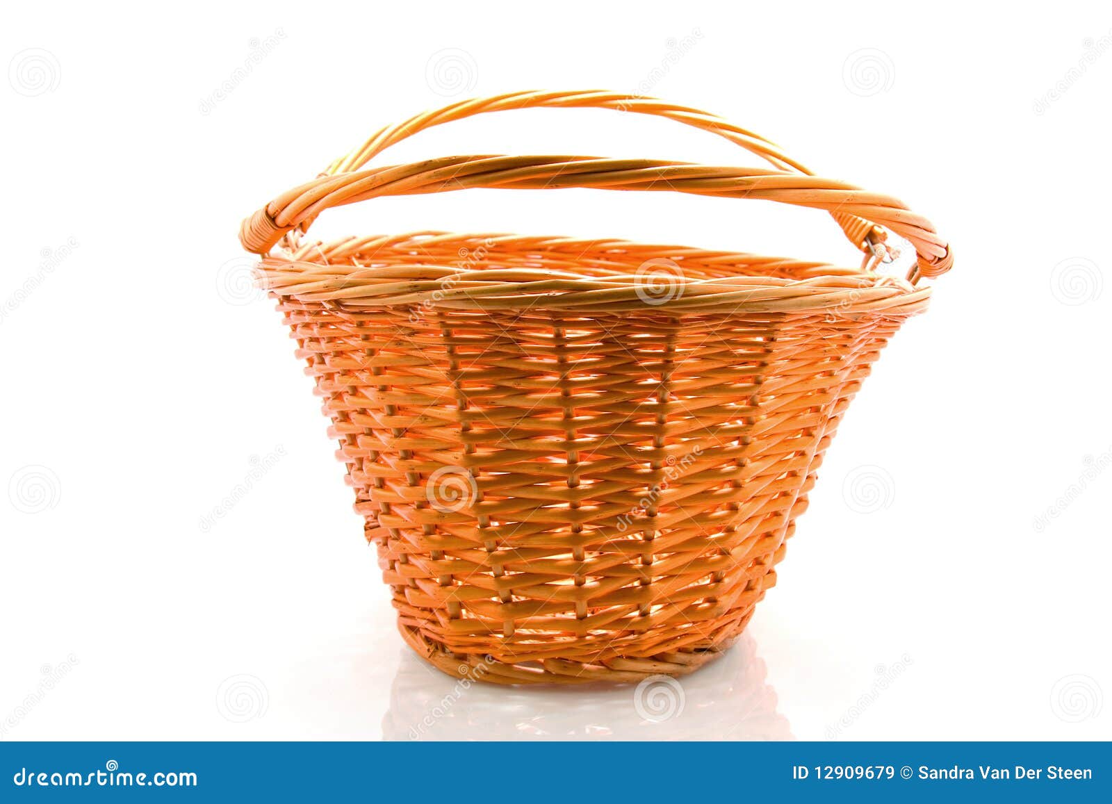 Empty cane basket stock image. Image of basket, isolated - 12909679