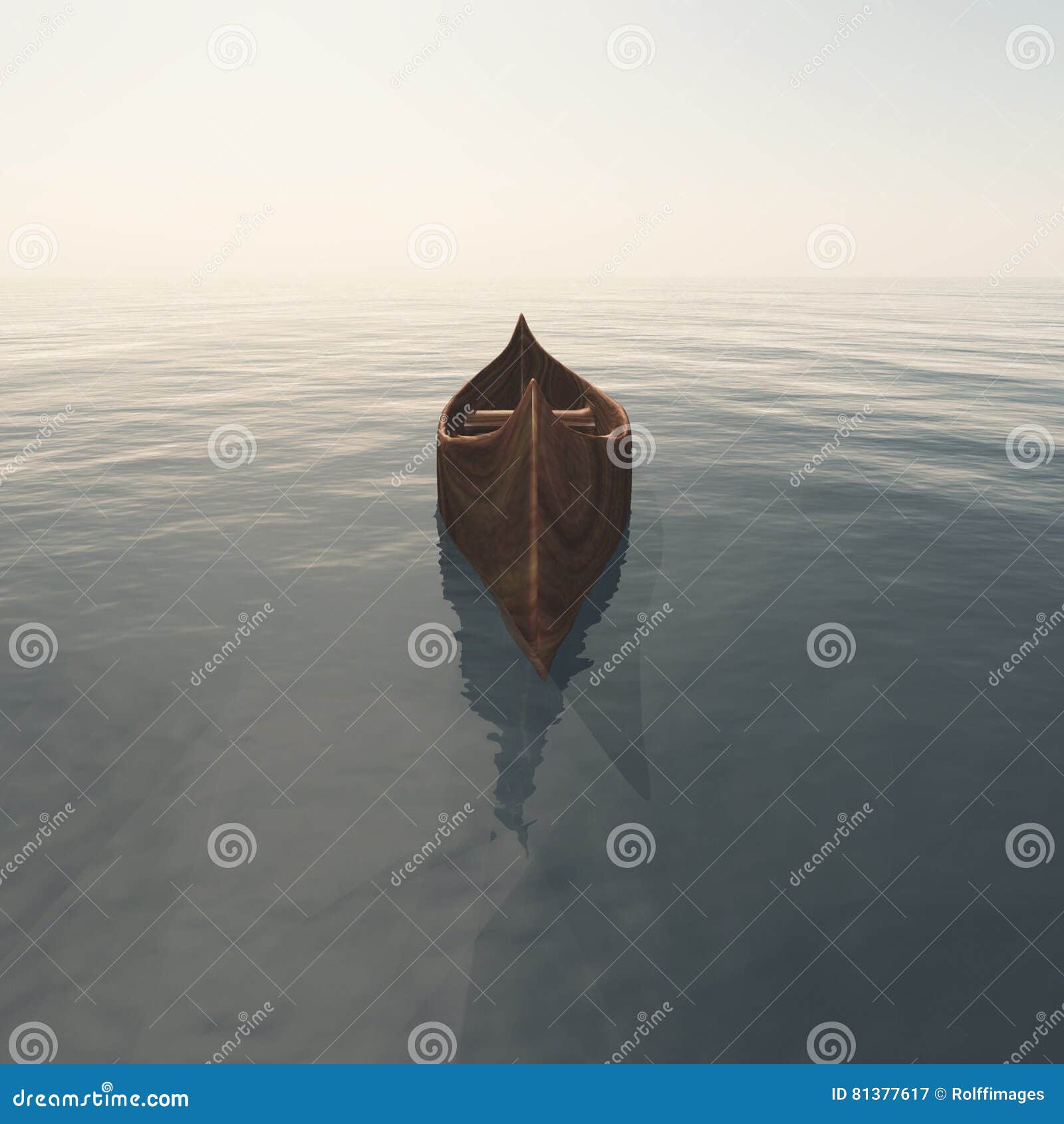 Empty canoe stock illustration. Illustration of small - 81377617