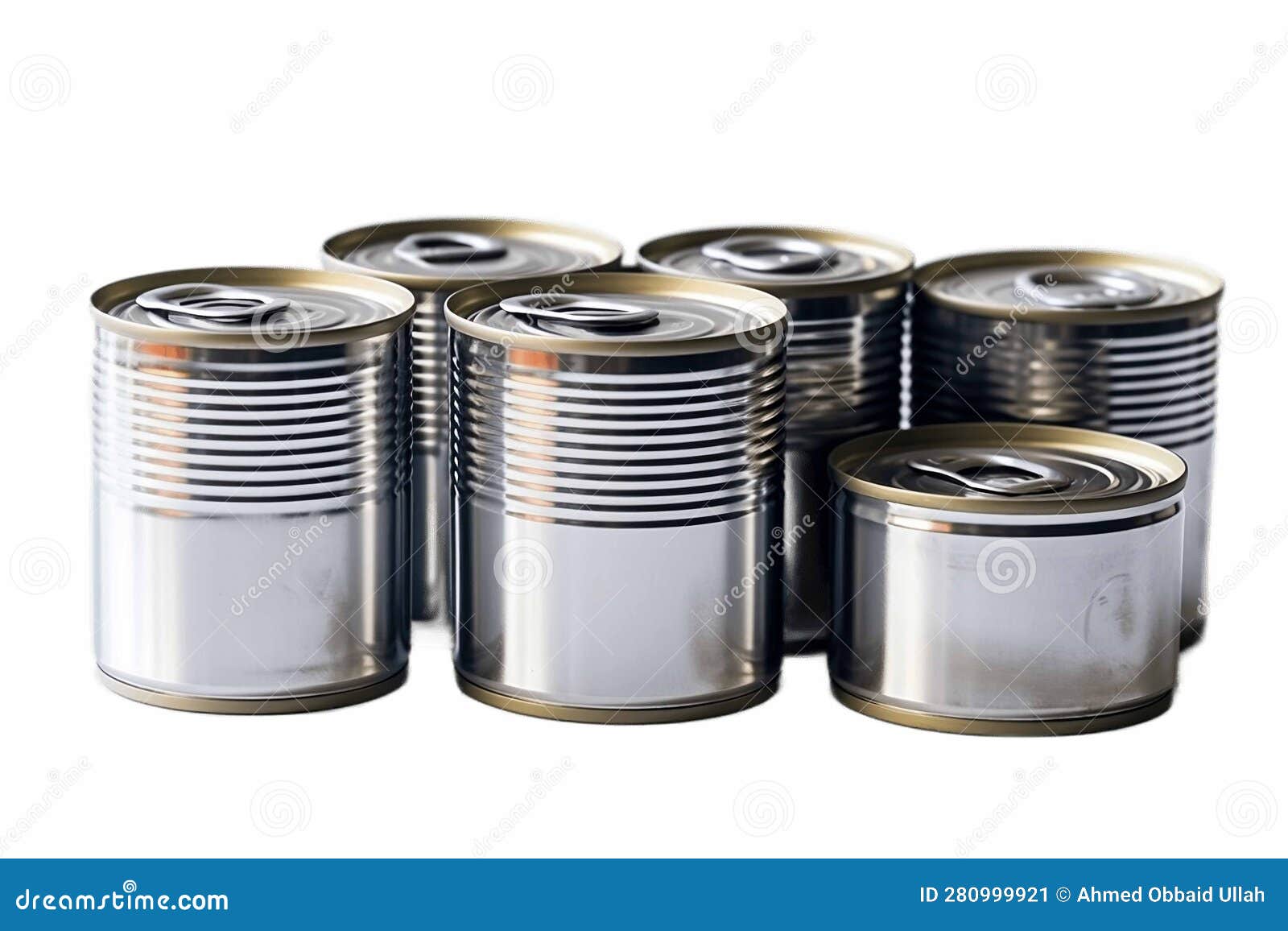 Empty Cans Isolated on Transparent Background. Generative AI Stock ...