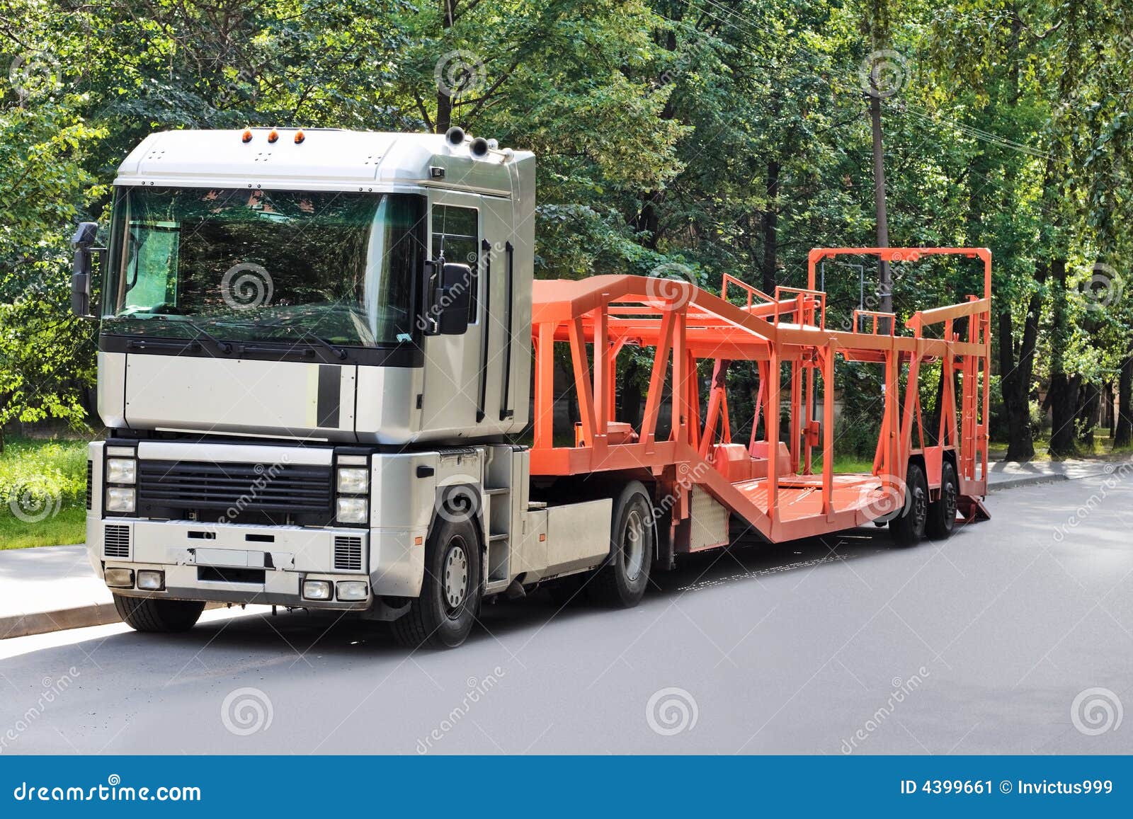 Empty car carrier truck stock image. Image of ship, load - 4399661