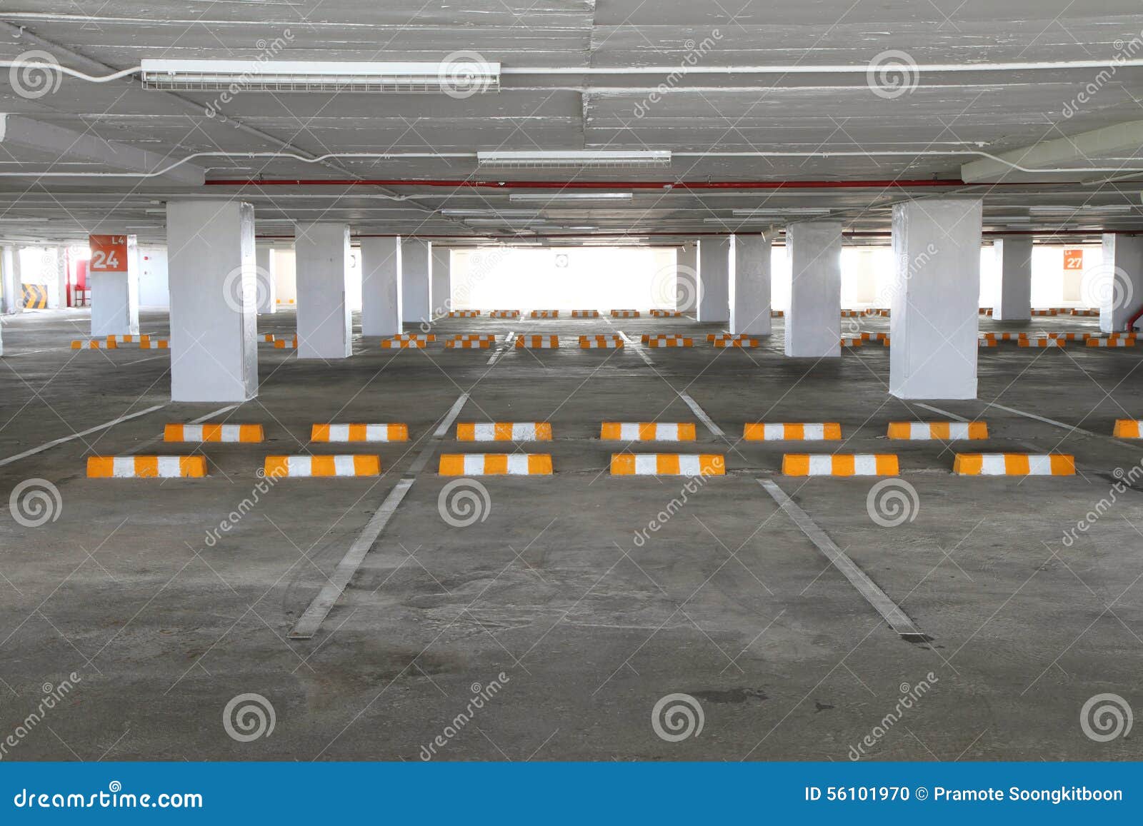 Empty car park stock photo. Image of area, empty, parking - 56101970